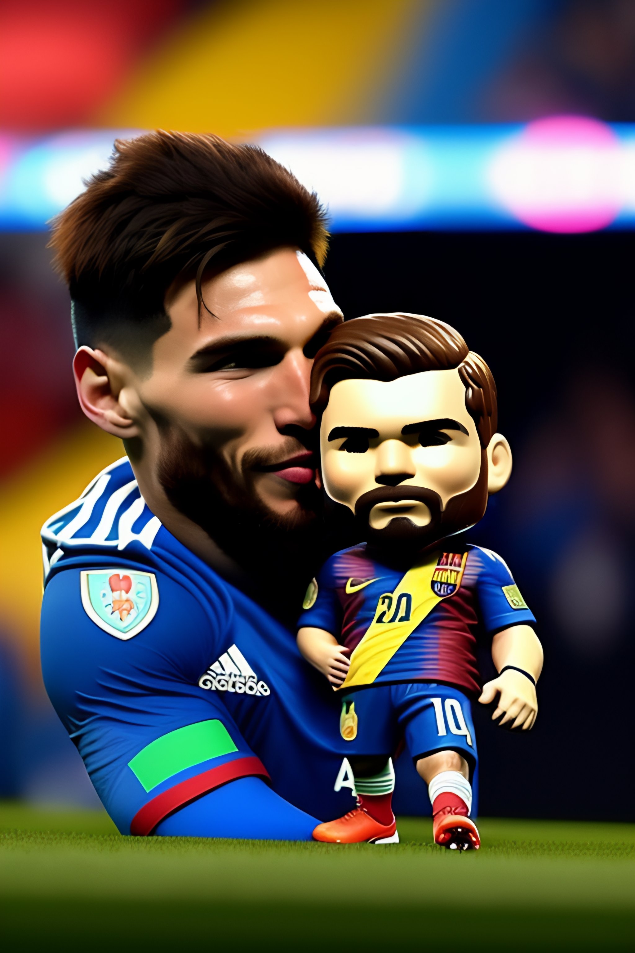 Lexica - Leonel messi as funko pop holding and kissing the soccer world ...