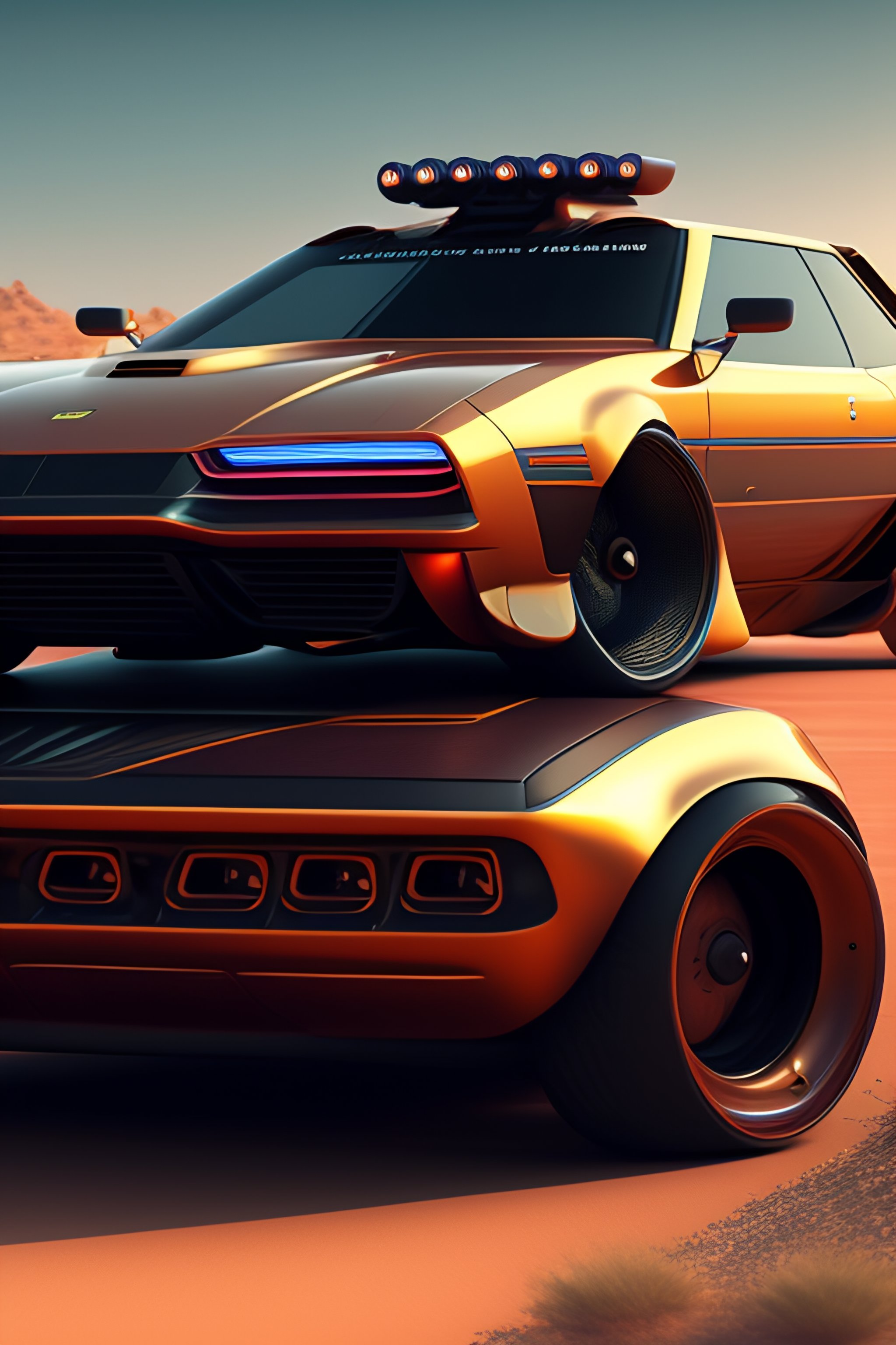 Lexica - High detailed hover car, cyberpunk sedan, drammatic light