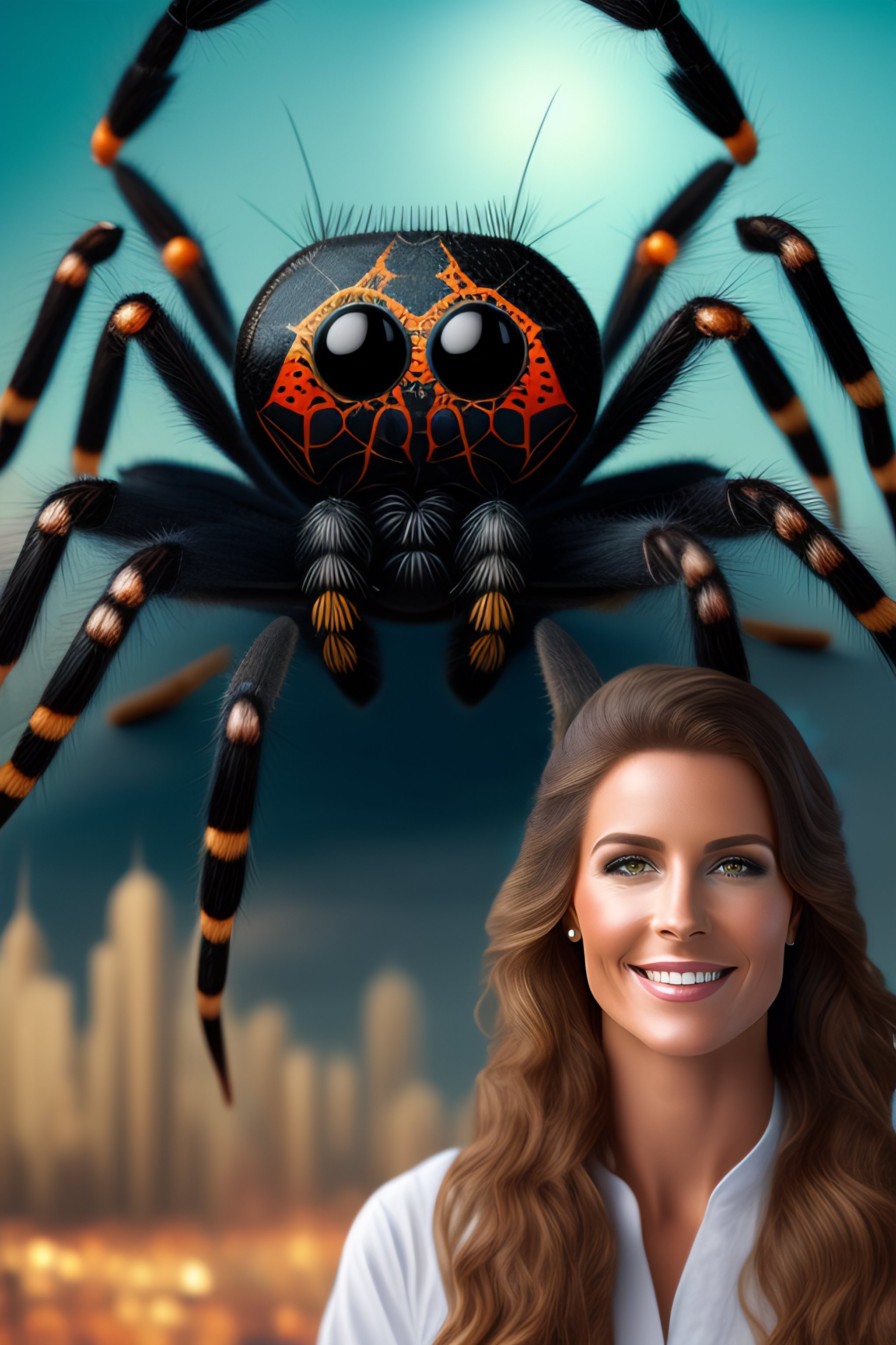 Lexica - Giant spider with human face