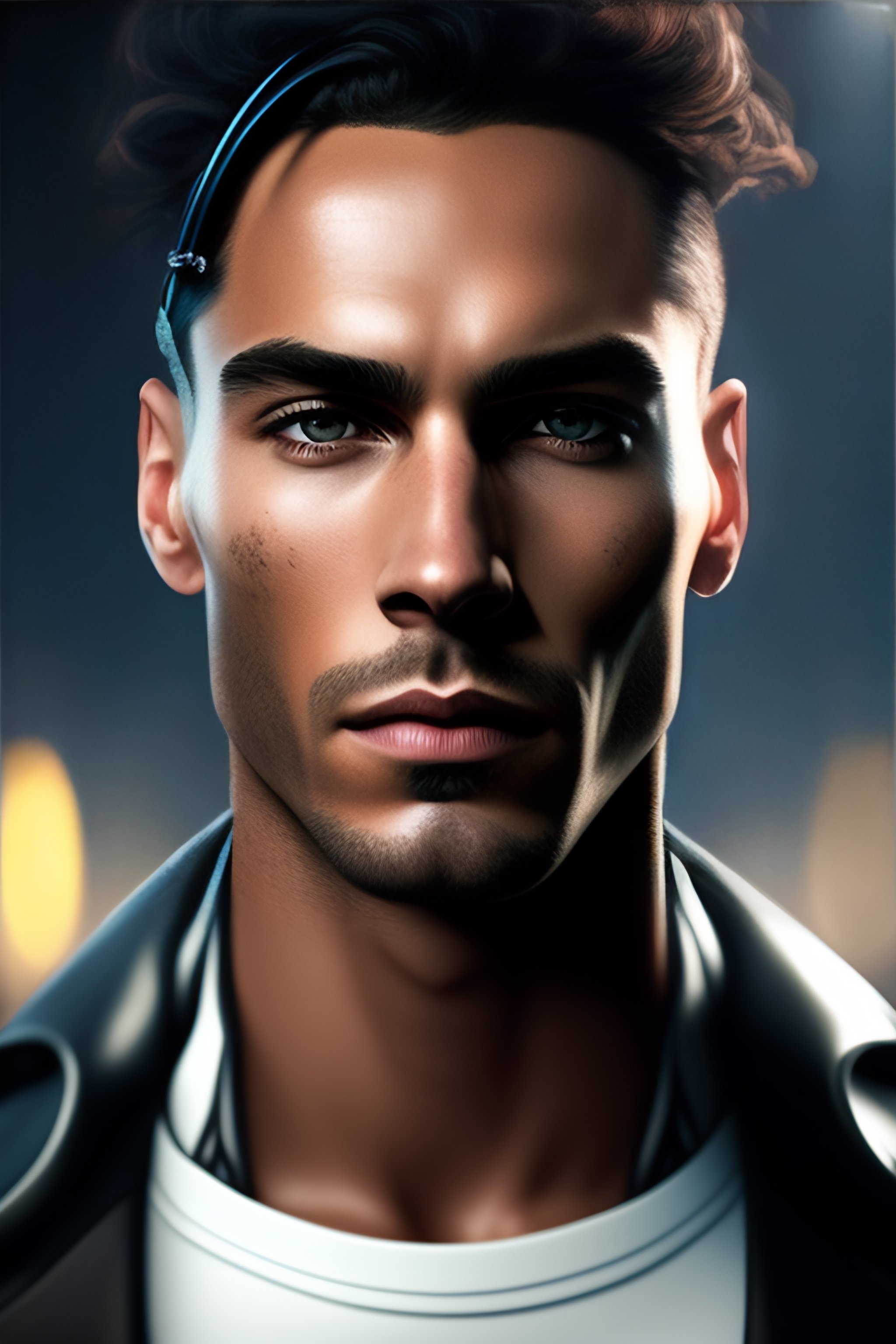 Lexica - Portrait of a man from the future with love in his eyes ...