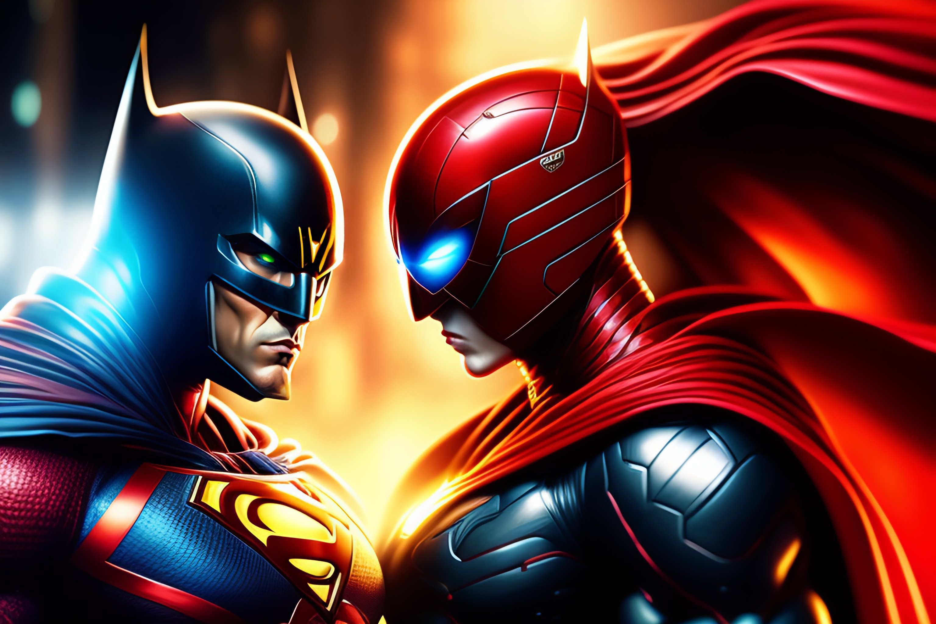 Lexica - Super hero fight Digital painting Ultra detailed Futuristic