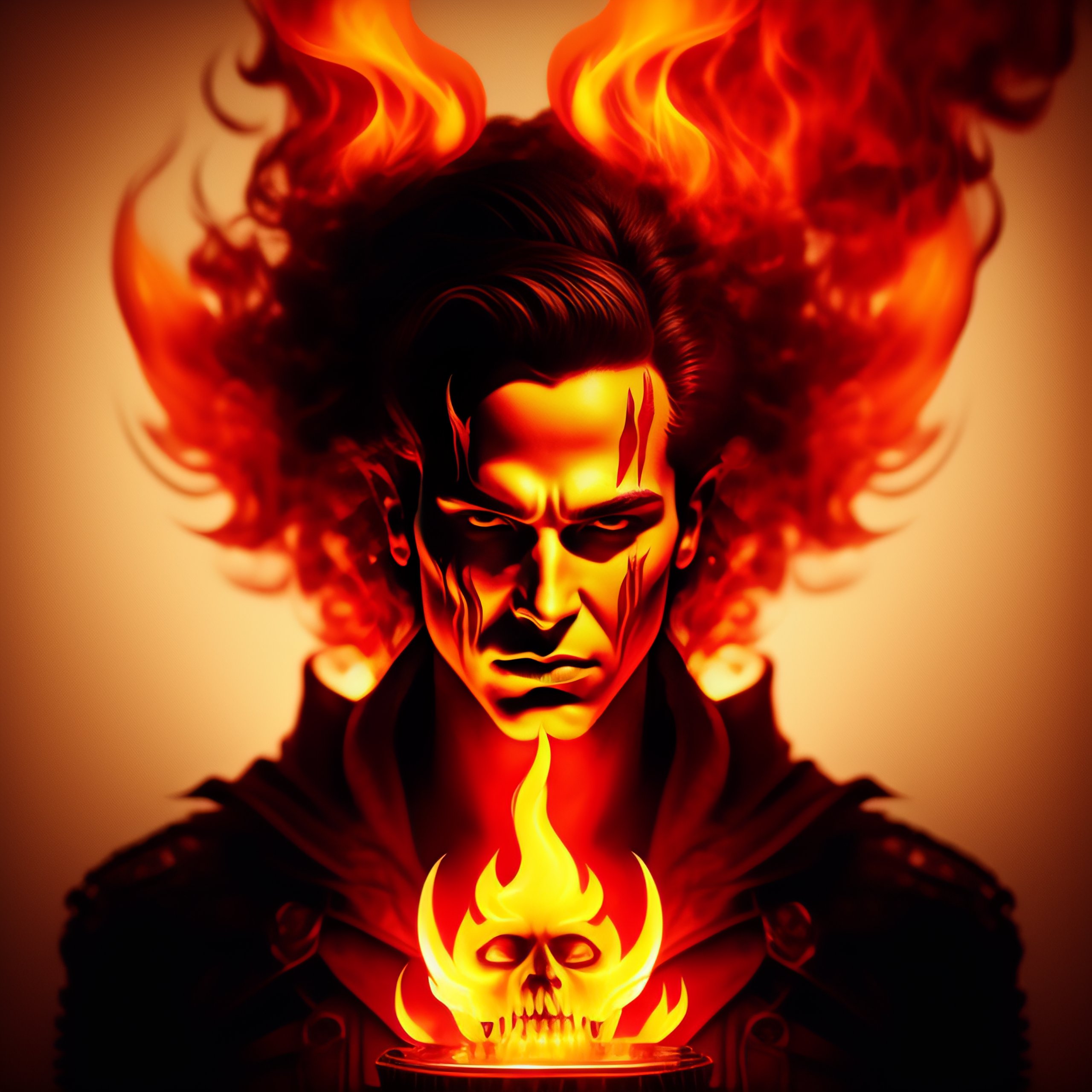 Lexica - Marvel comic style, crown of flames, horror, clown, ambient ...