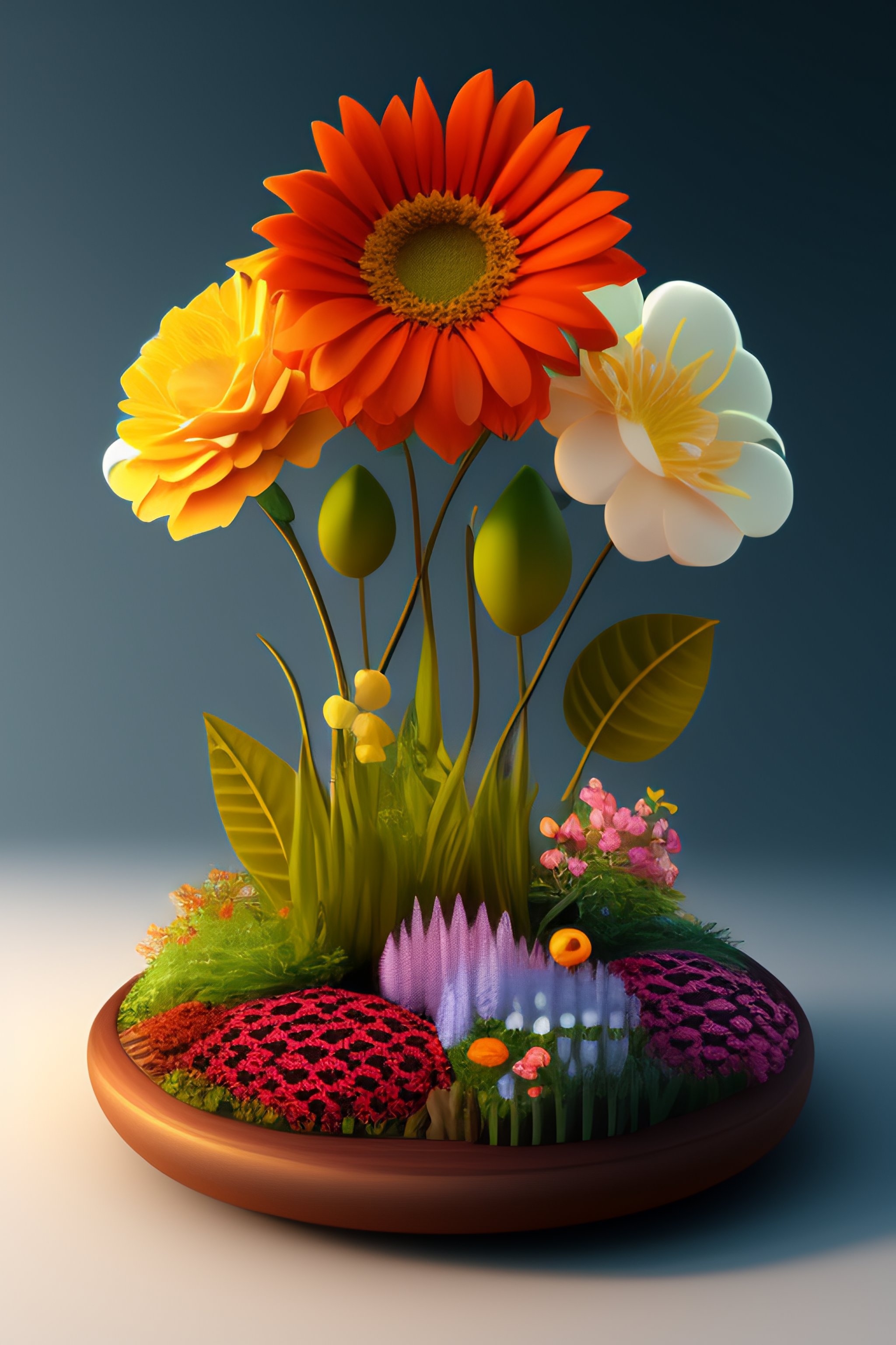 Lexica - Flowers 3d models landscape