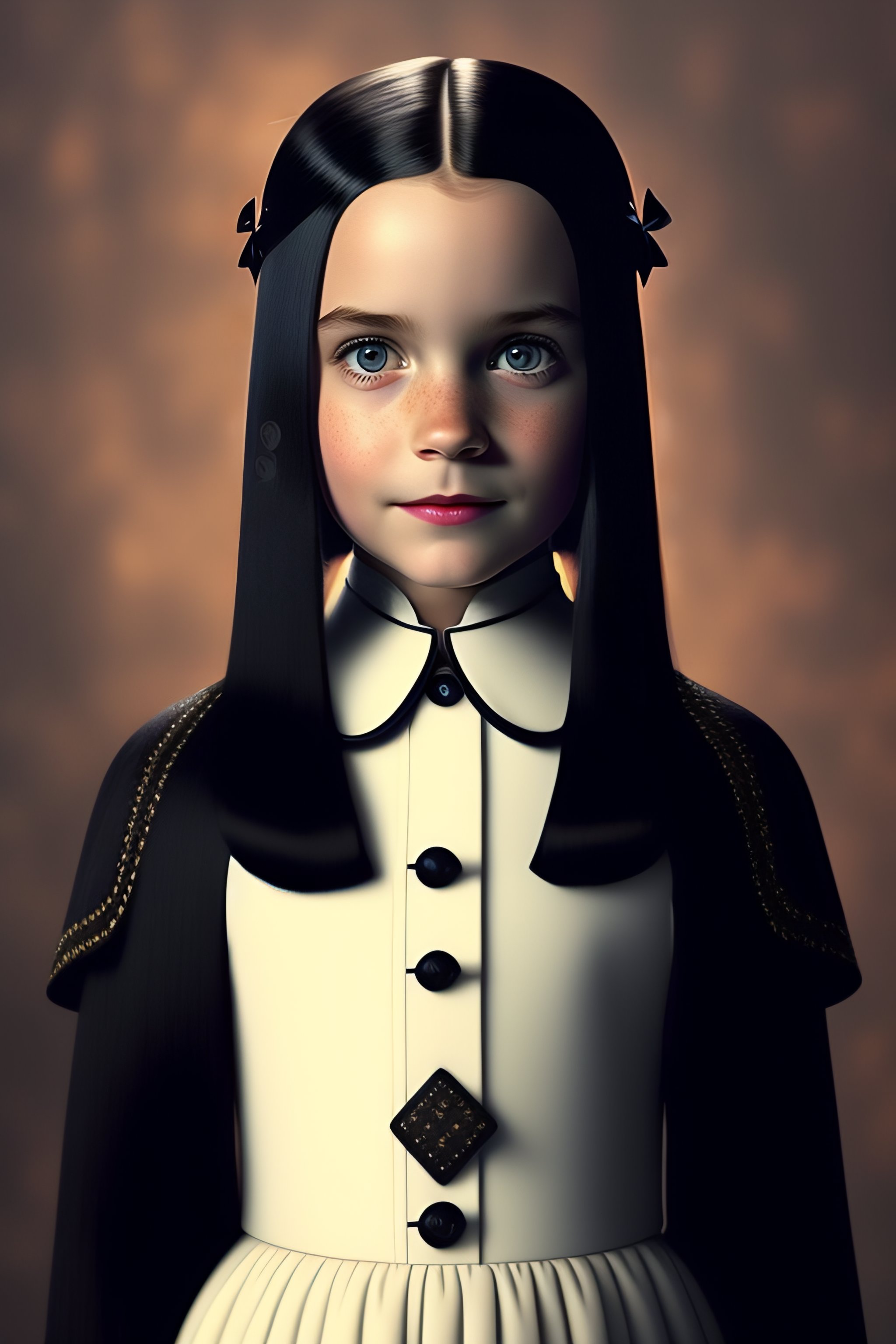 Lexica - Design me a positive looking for Wednesday Addams from the ...