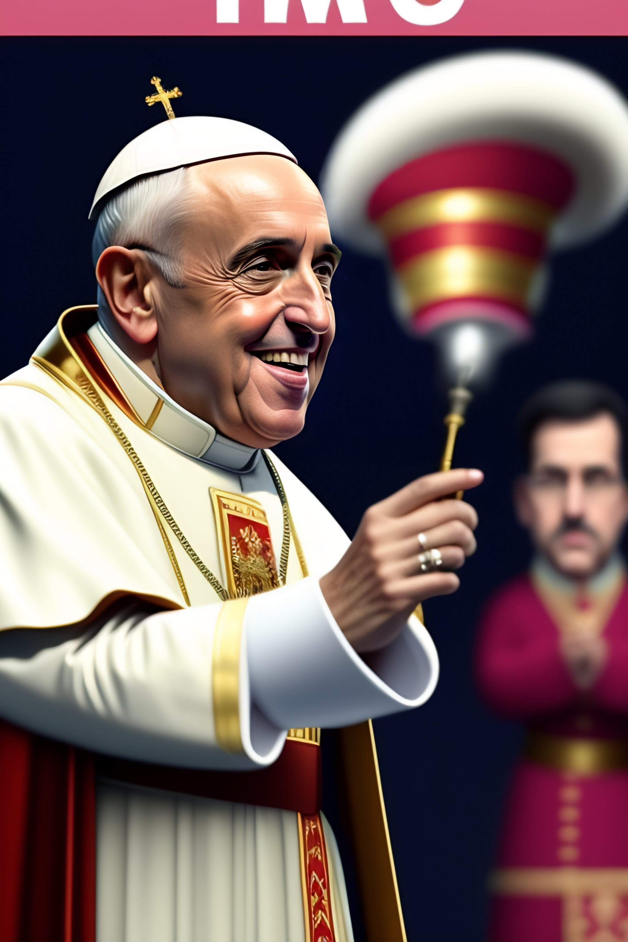 Lexica - Pope Franciscus in cartoon style rapping