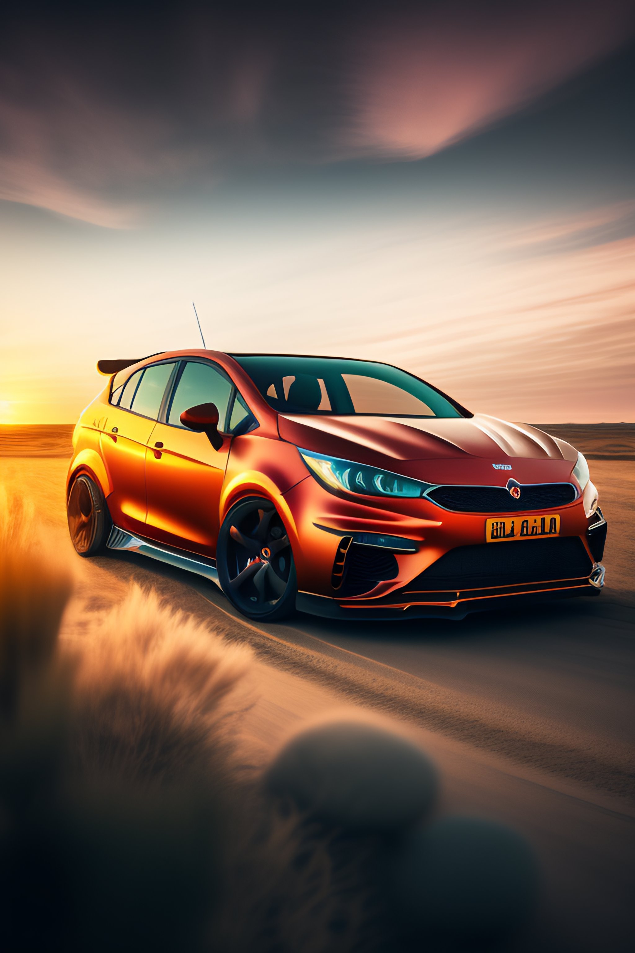 Lexica - Broken down car, many parts, lumen reder, 4k, 2D
