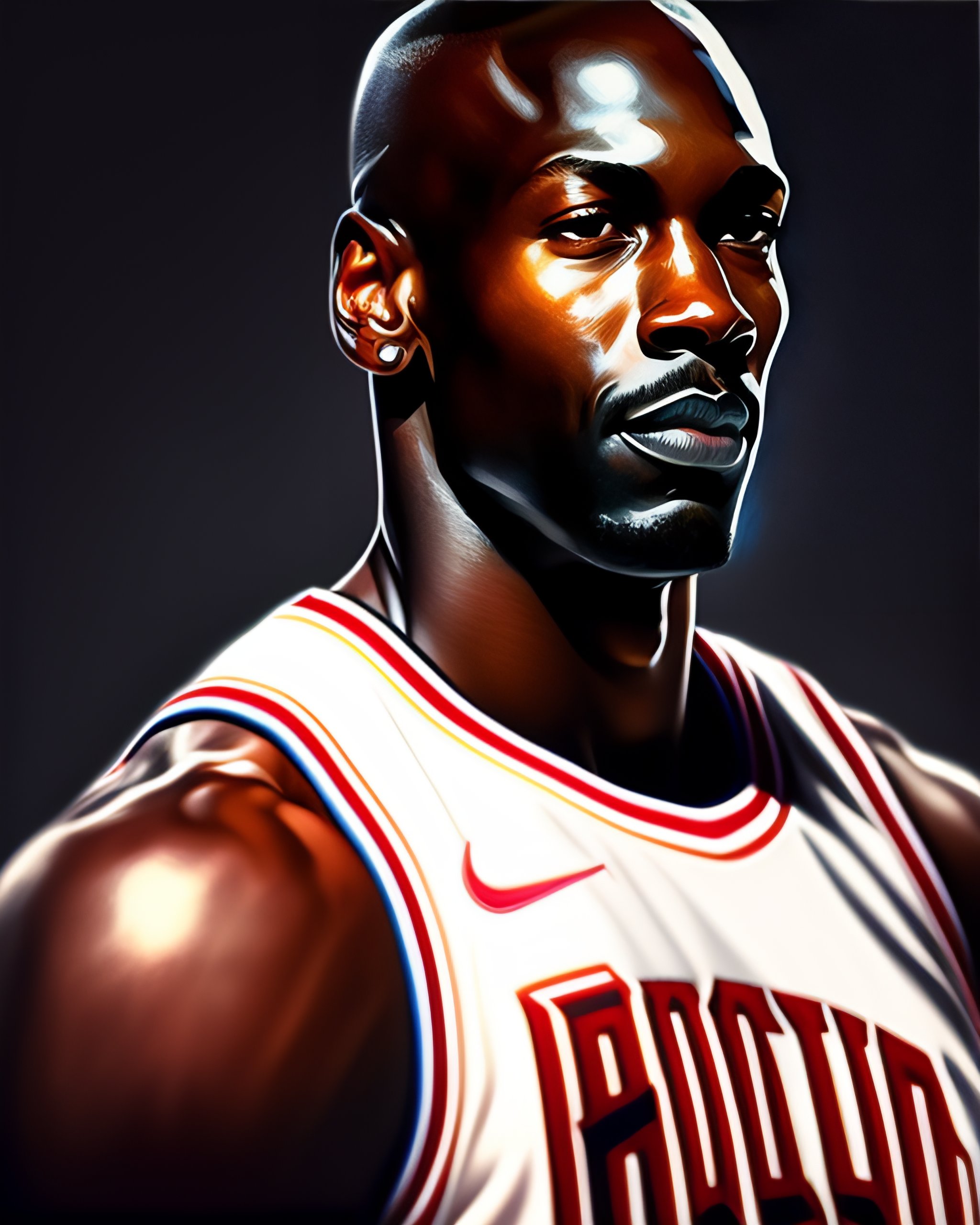 Lexica - An extremely realistic portrait of Michael Jordan surreal ...