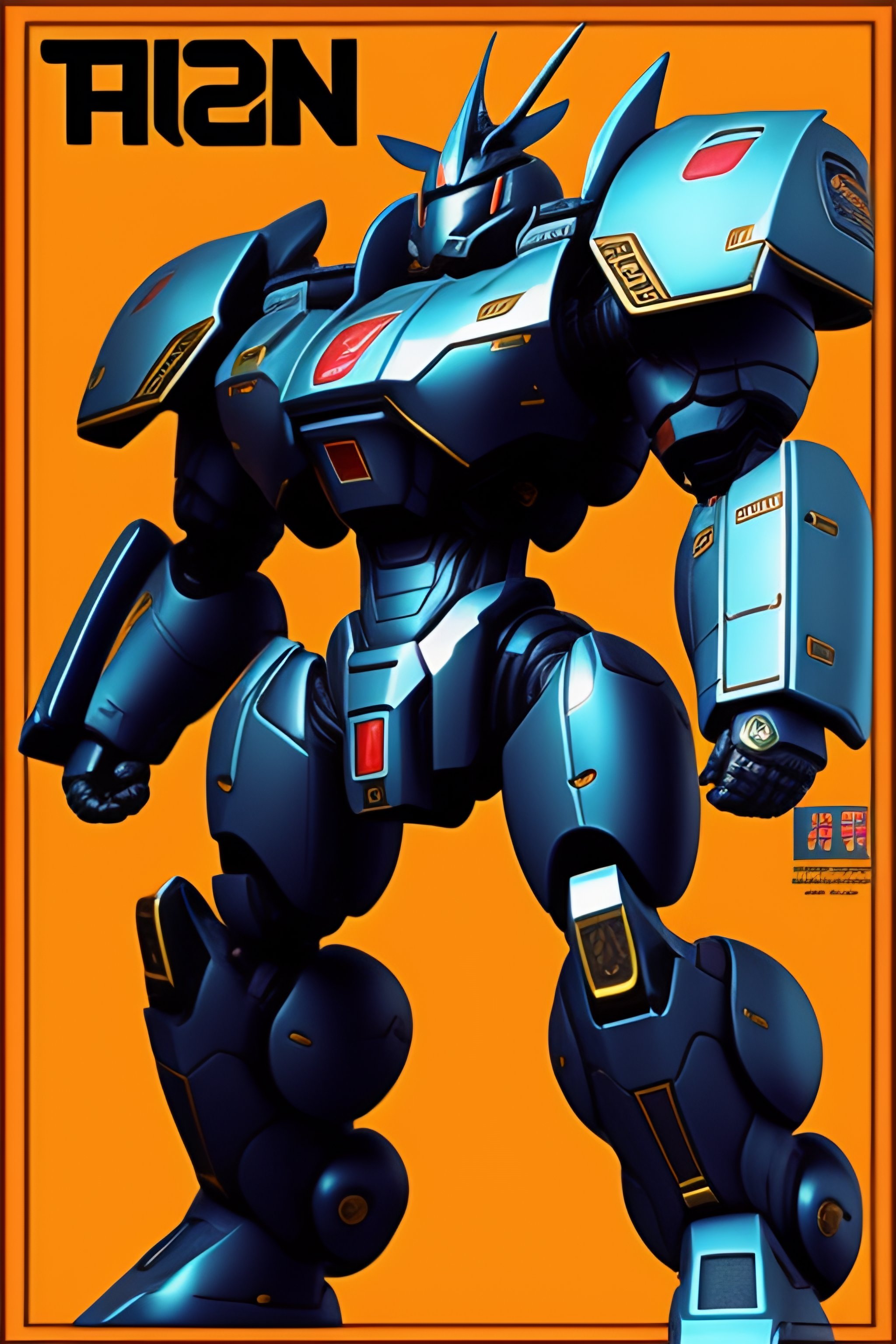 Lexica - Giant mobile armor neo zeon blueprint highly detailed
