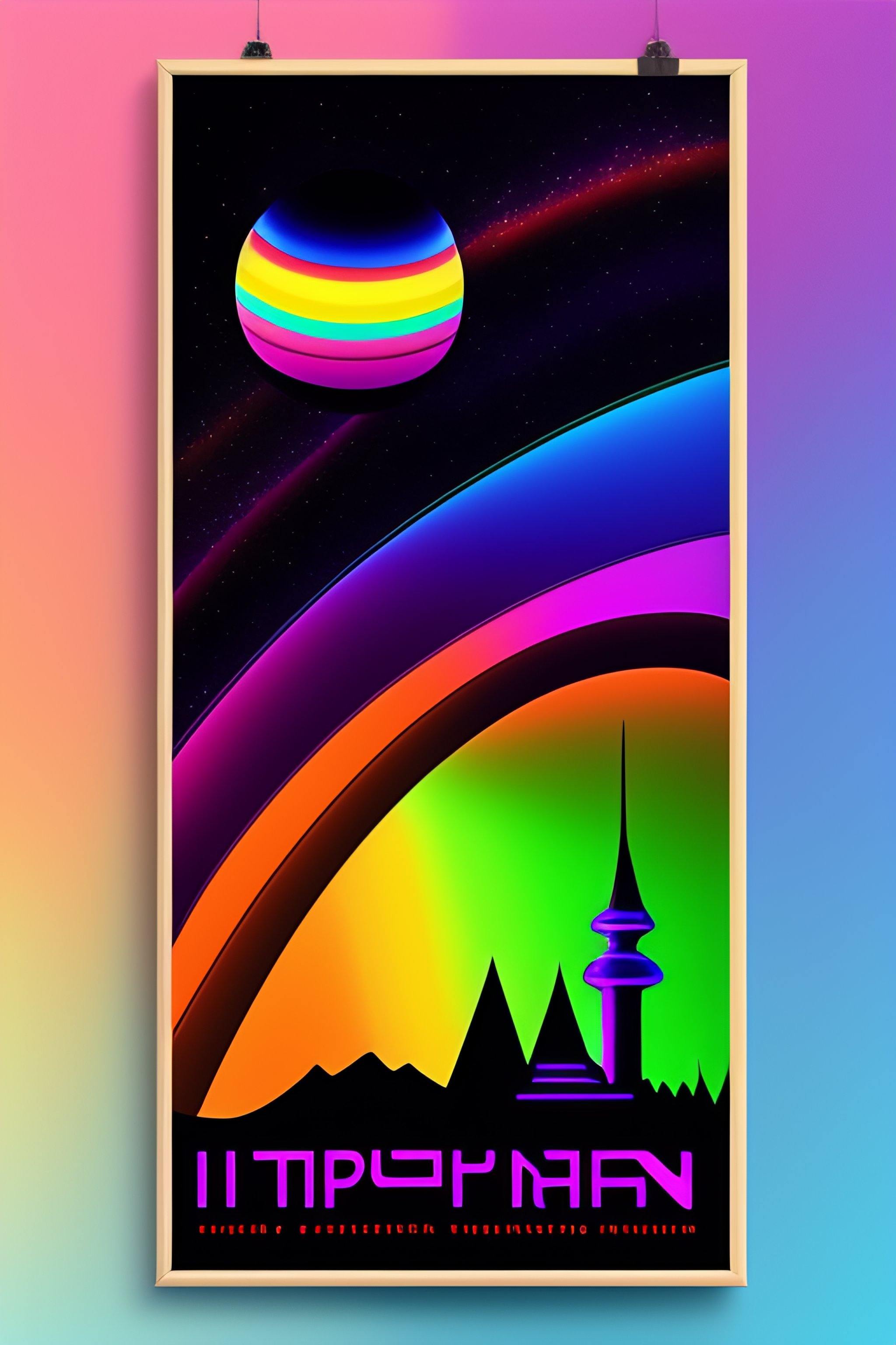 Lexica - Psychedelic Vintage full Shot 1960's cartoon Poster with hippy ...