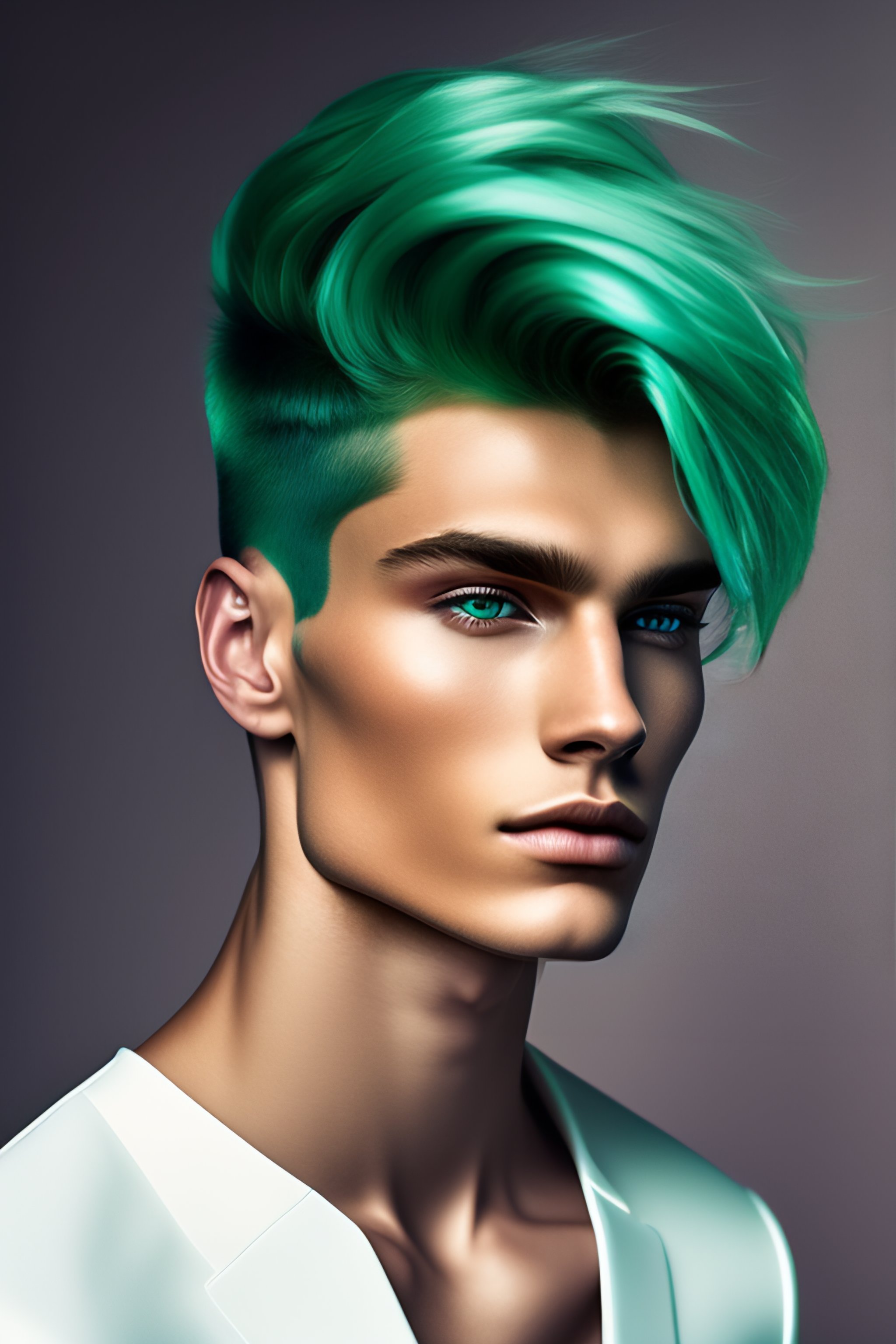 Lexica - Protrait, photograph, androgynous young man, oval jaw ...