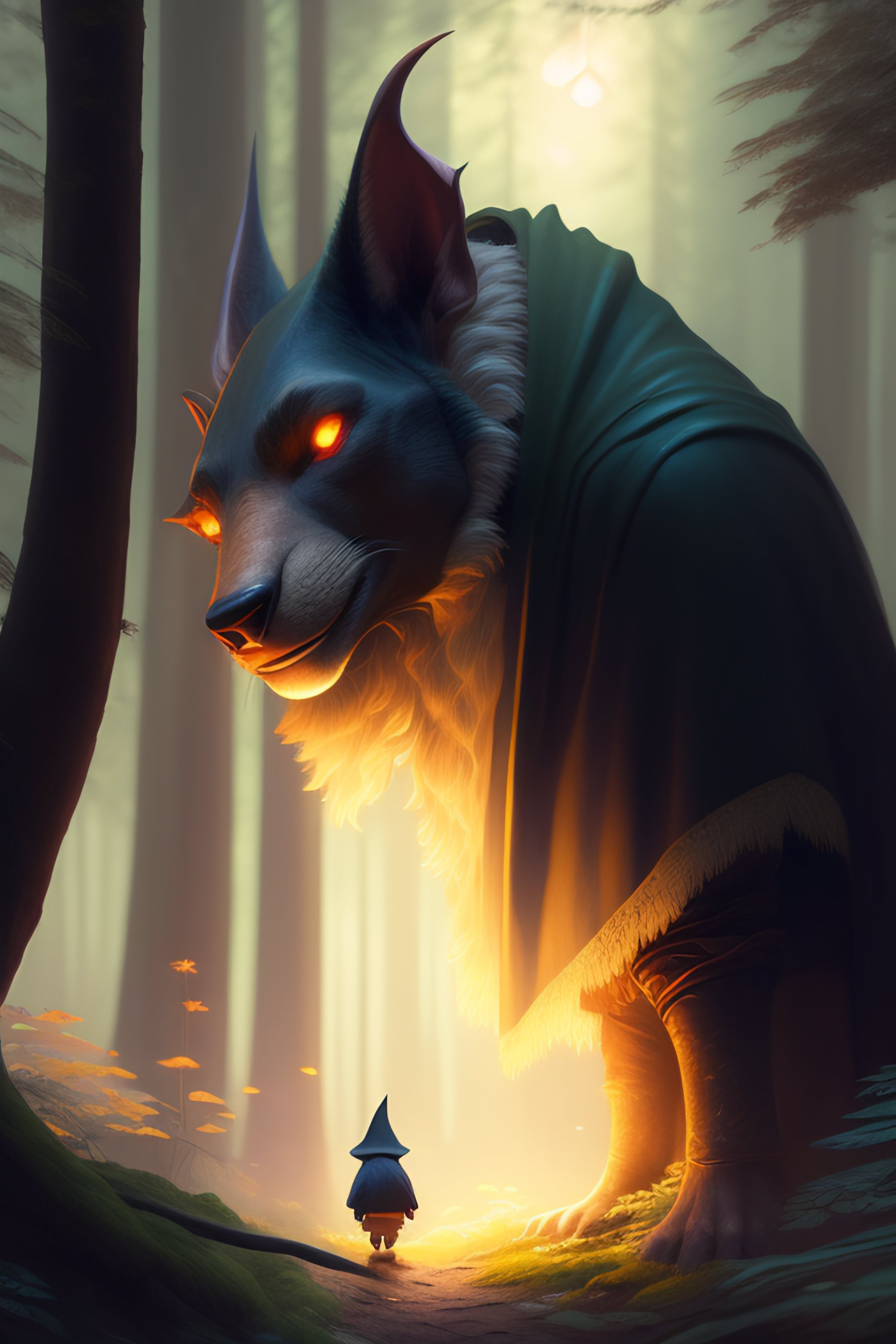 Lexica - Goblin with a big nose and a tired expression wearing a brown ...