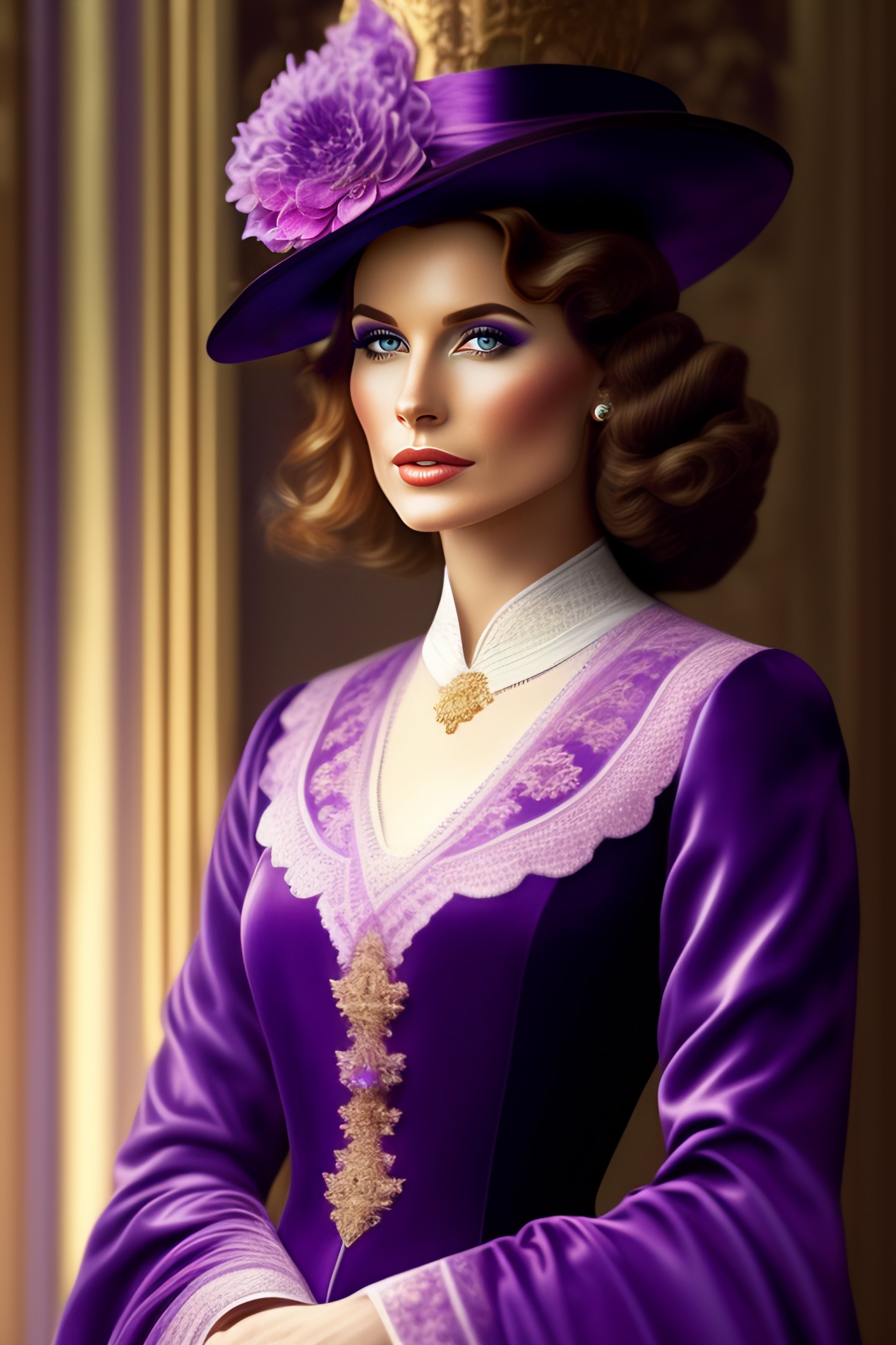Lexica - Lady in violet clothes