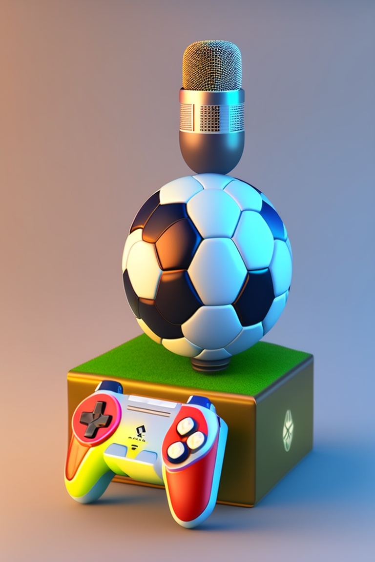 Lexica - An image of a soccer ball, a video game controller and a ...