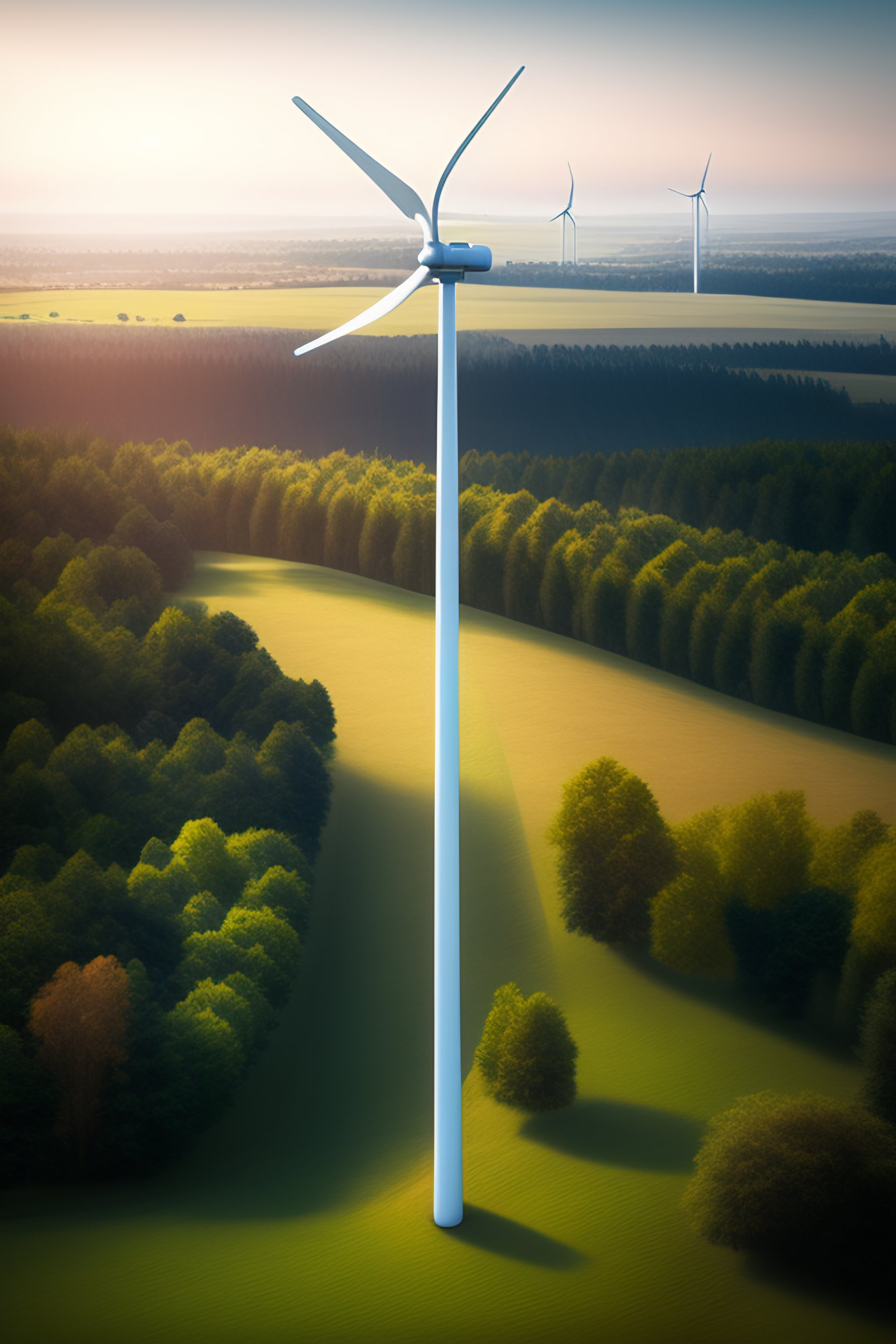Lexica - Suburbs city wood future wind turbine