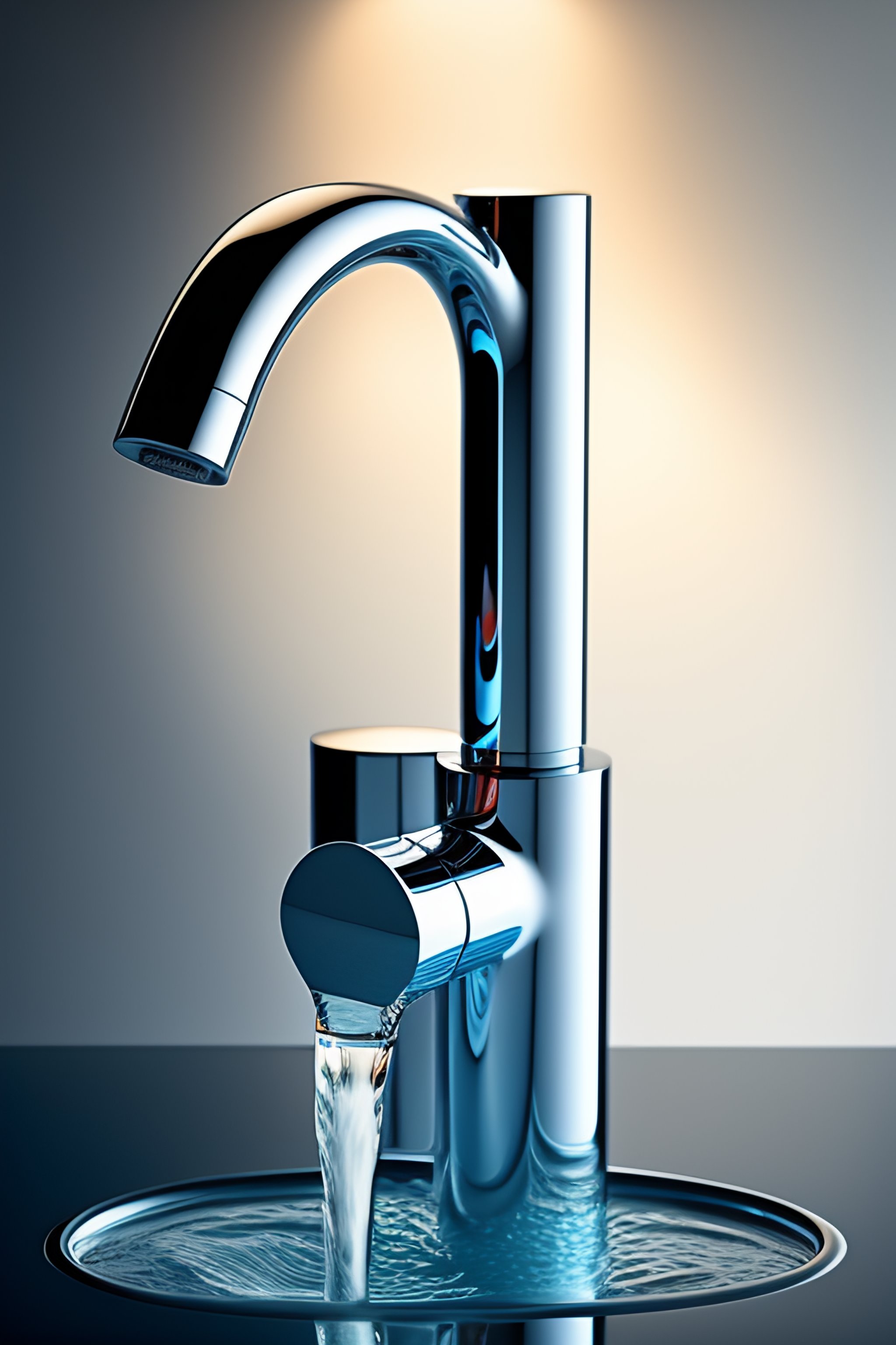 Lexica - Portrait of water tap flowing