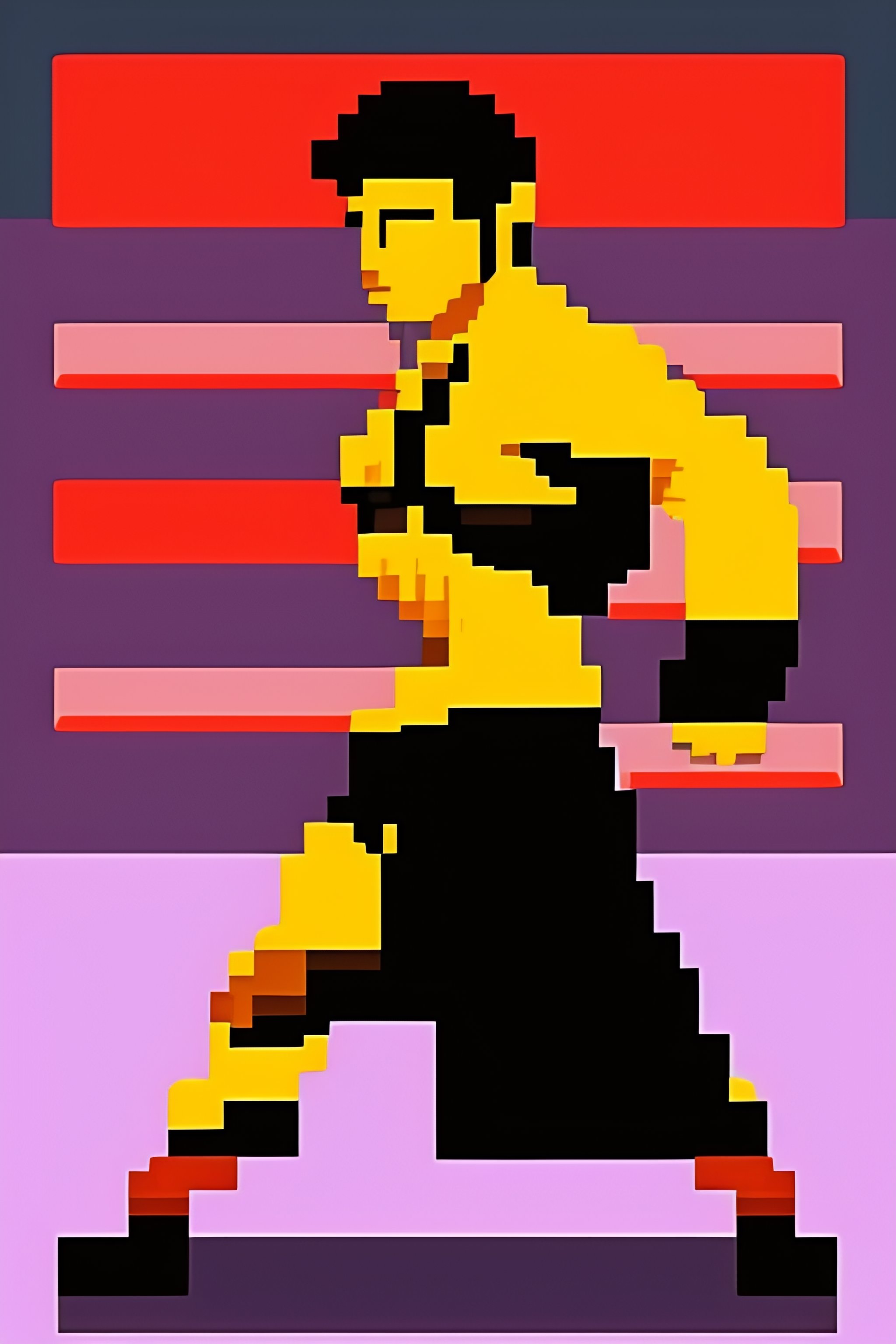 Lexica - Pixel art chineese fighter character seems like bruce lee