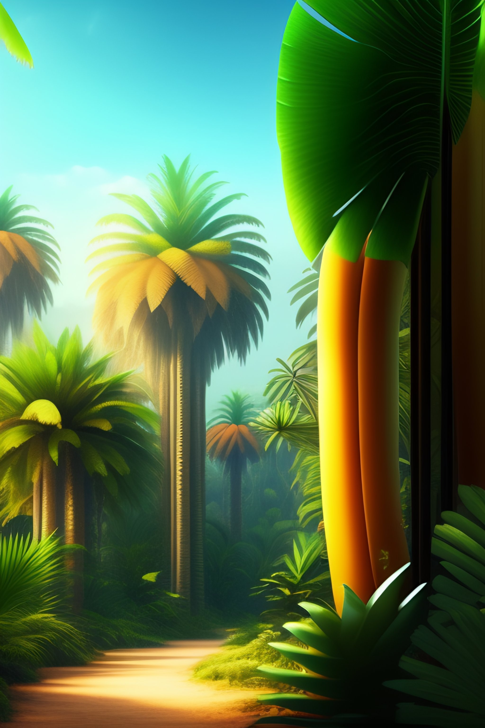 Lexica - Tropical forest with bananas palms