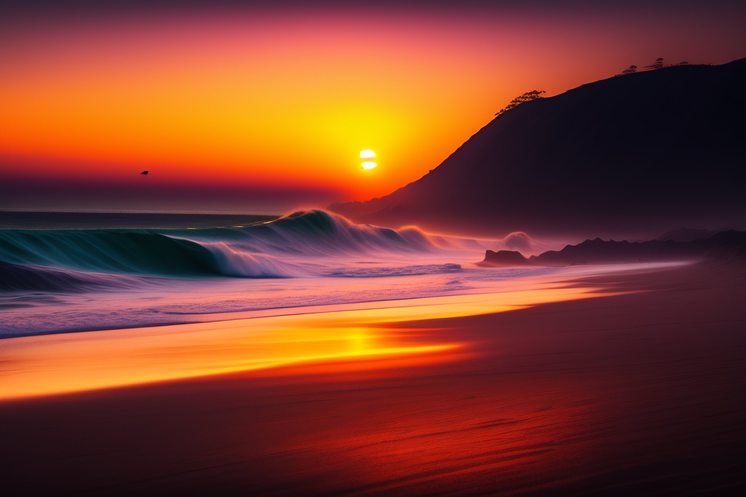 Lexica - Sunset, california, realistic, 4k, 8k, hq