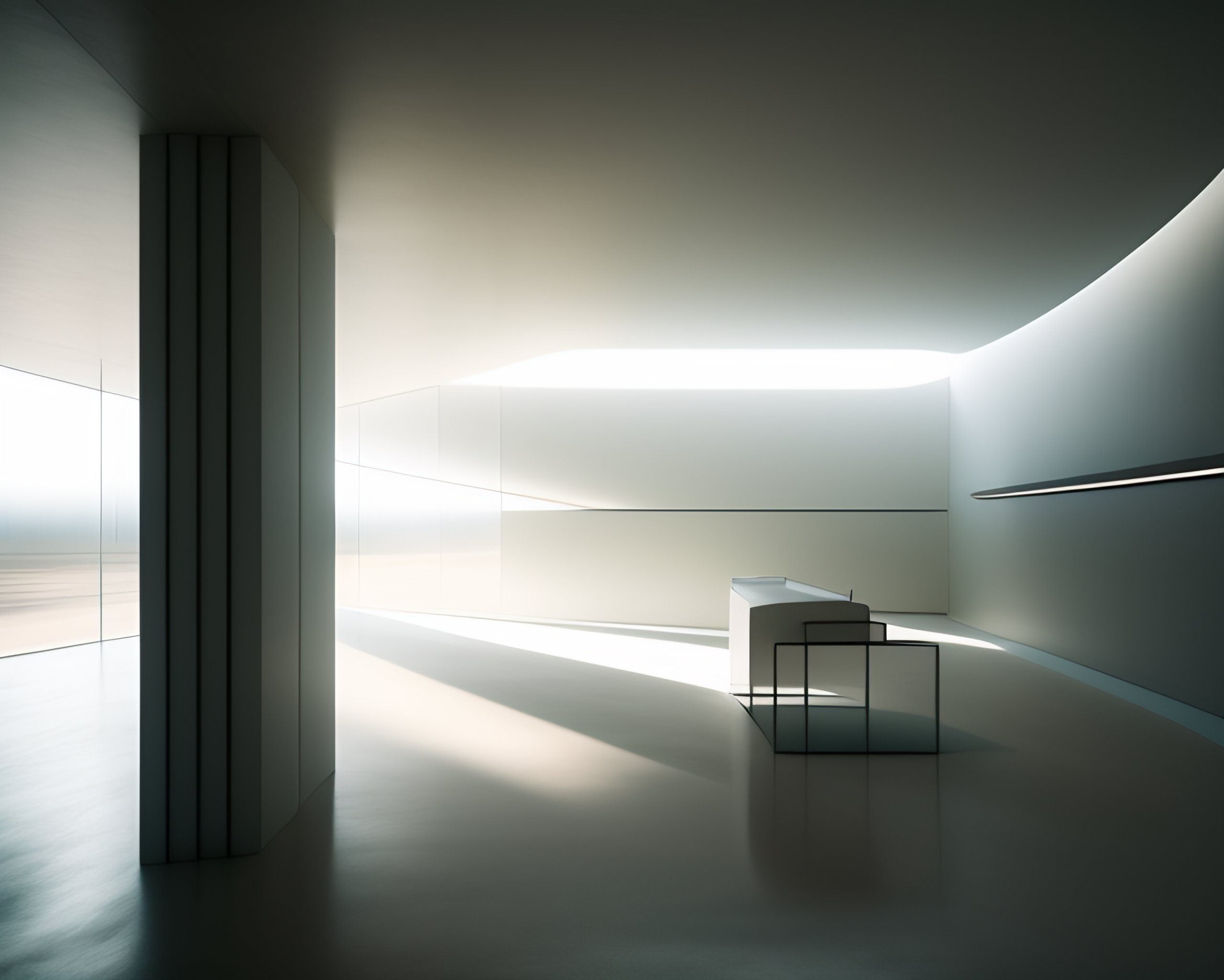 Lexica - Photo of a futuristic retro museum, high fov. Sun light, sun ...