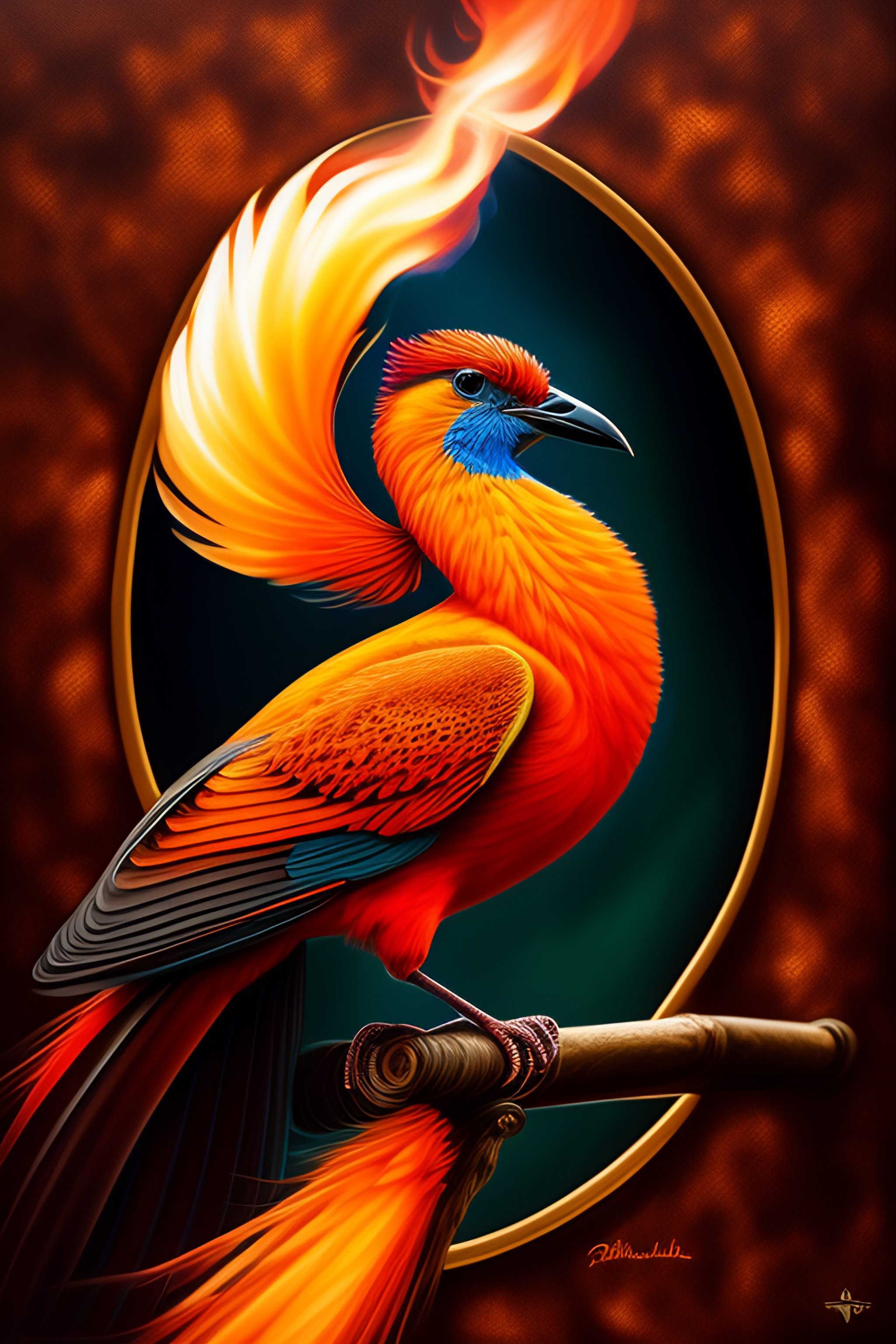 Lexica - Beautiful Phoenix bird reburn from flam