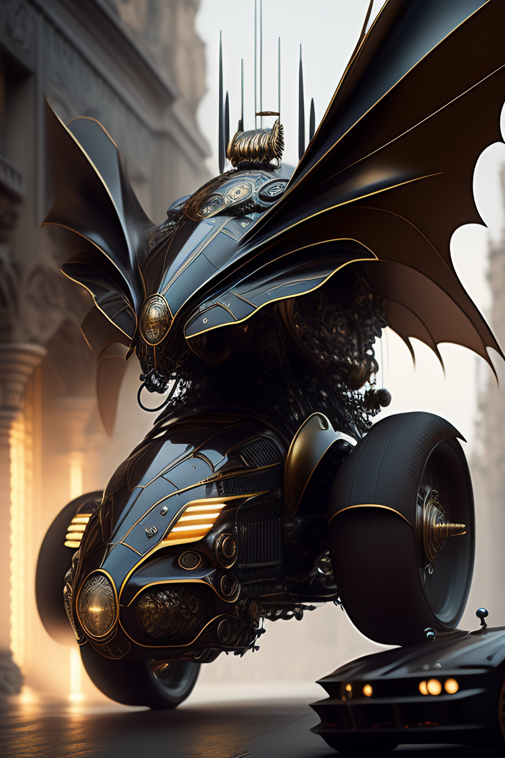 Lexica - Biomechanical steampunk batmobile reminiscent of fast ...