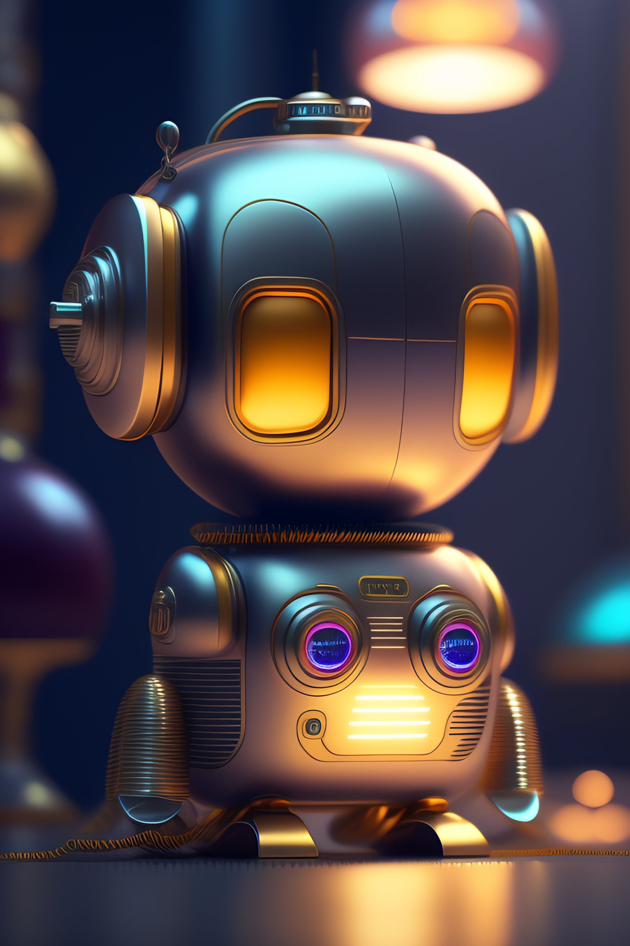 Lexica - Electronik robot and ofice ,unreal engine, cozy indoor ...