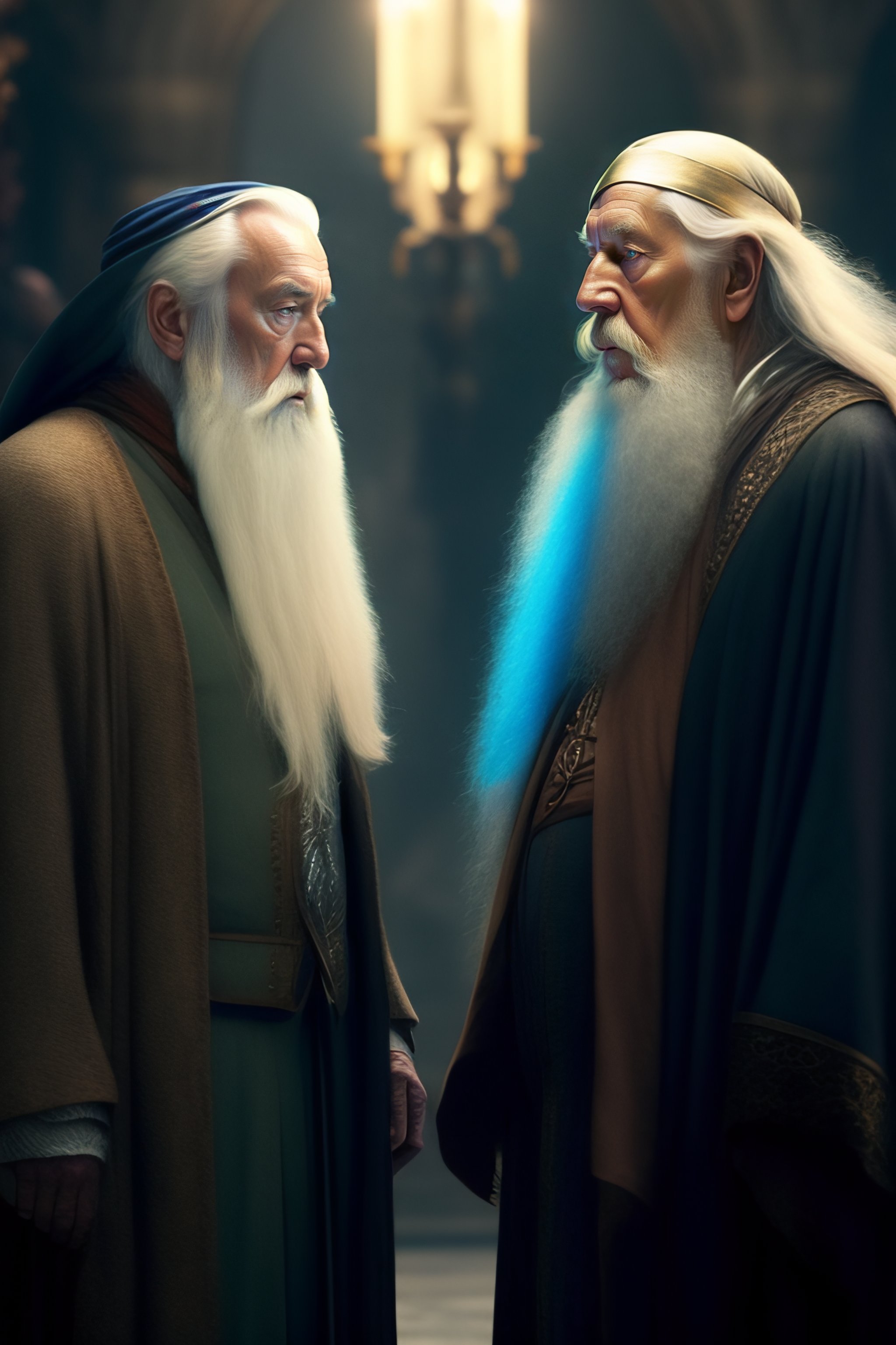 Lexica - Dumbledore and Gandalf standing 1მეტერ აწაყ opposite each ...