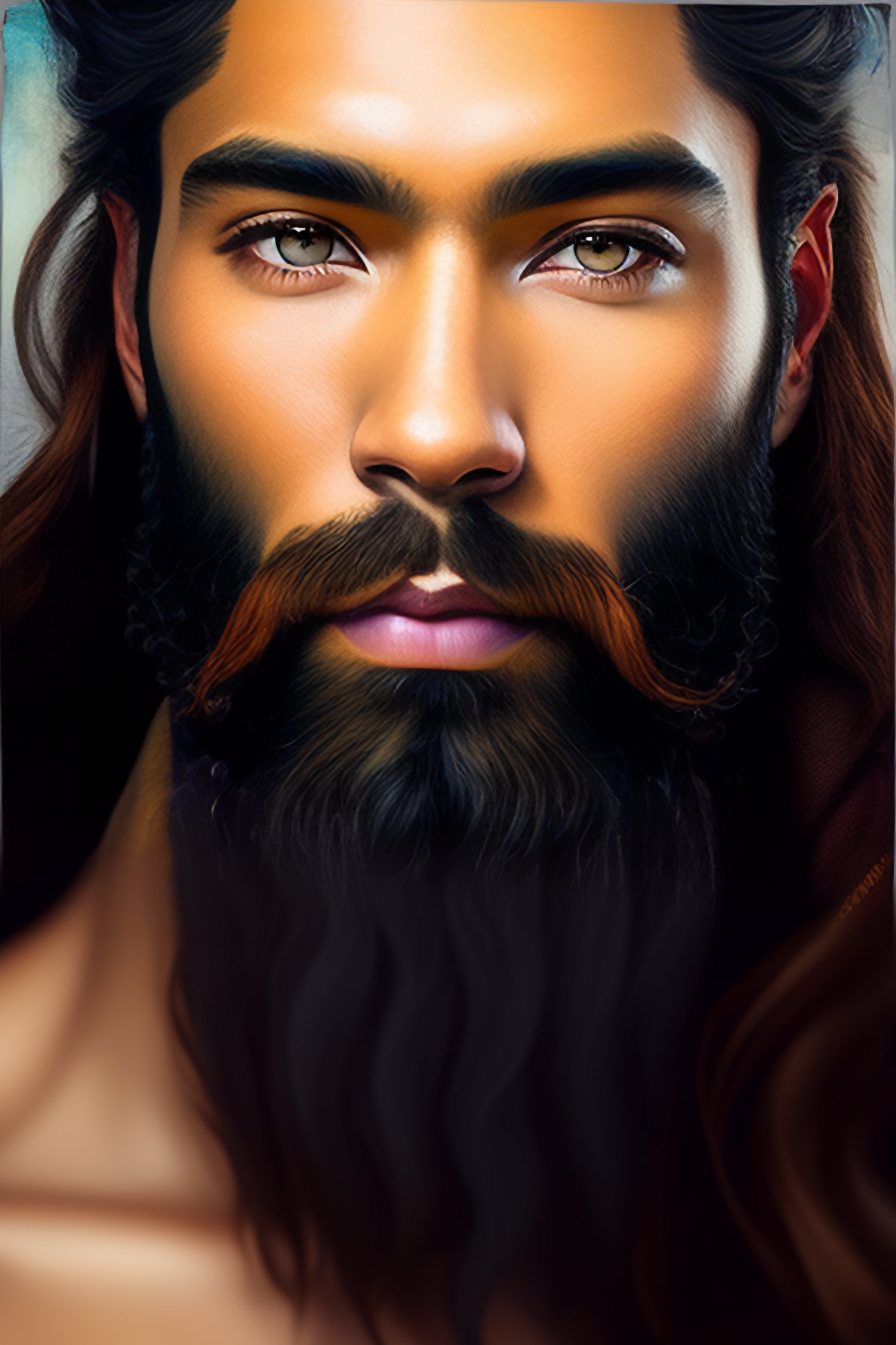 Lexica - Highly Realistic portrait of a natural bearded man, shaped ...