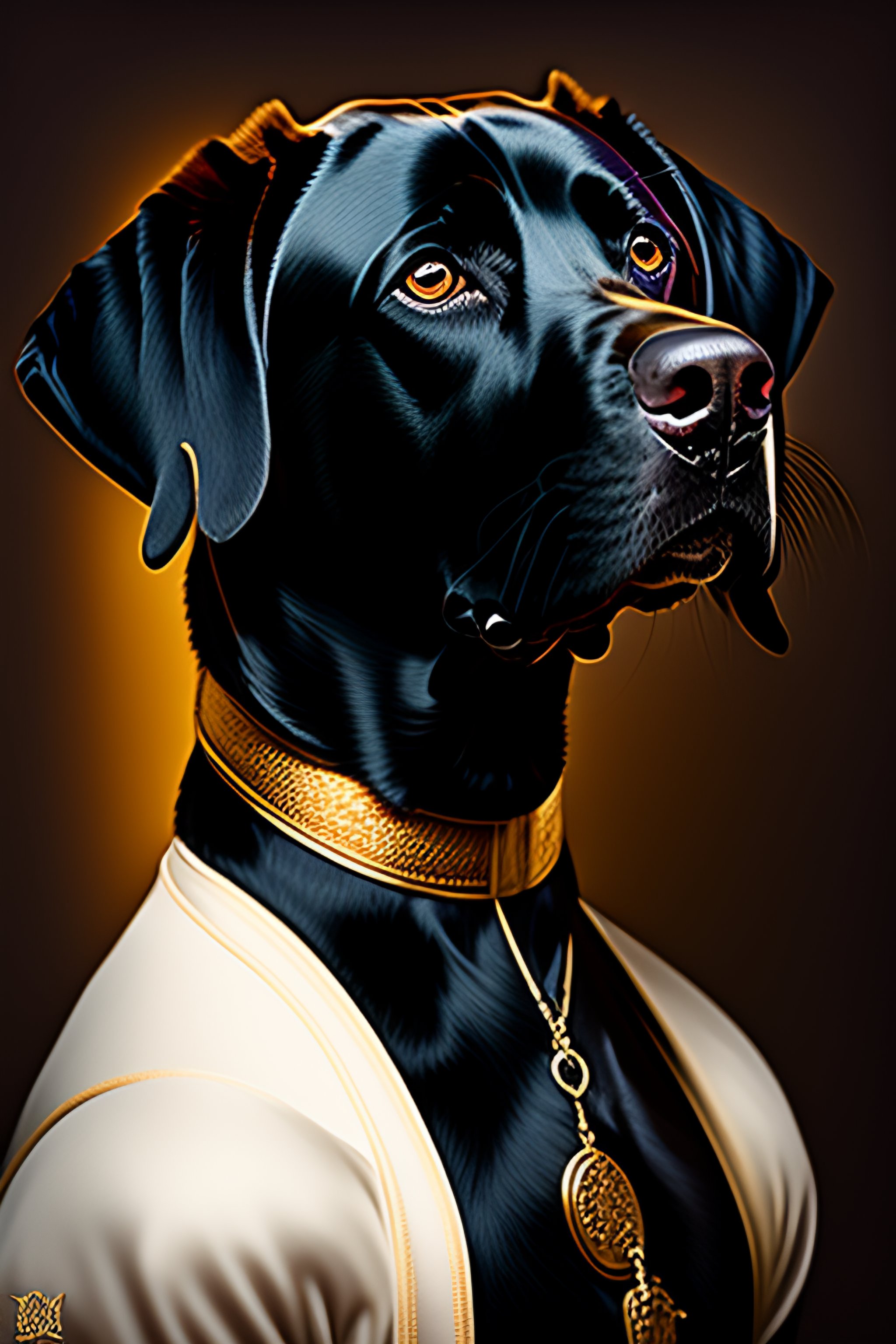 Lexica - Furry art of a male Black Labrador retriever dogman in a ...