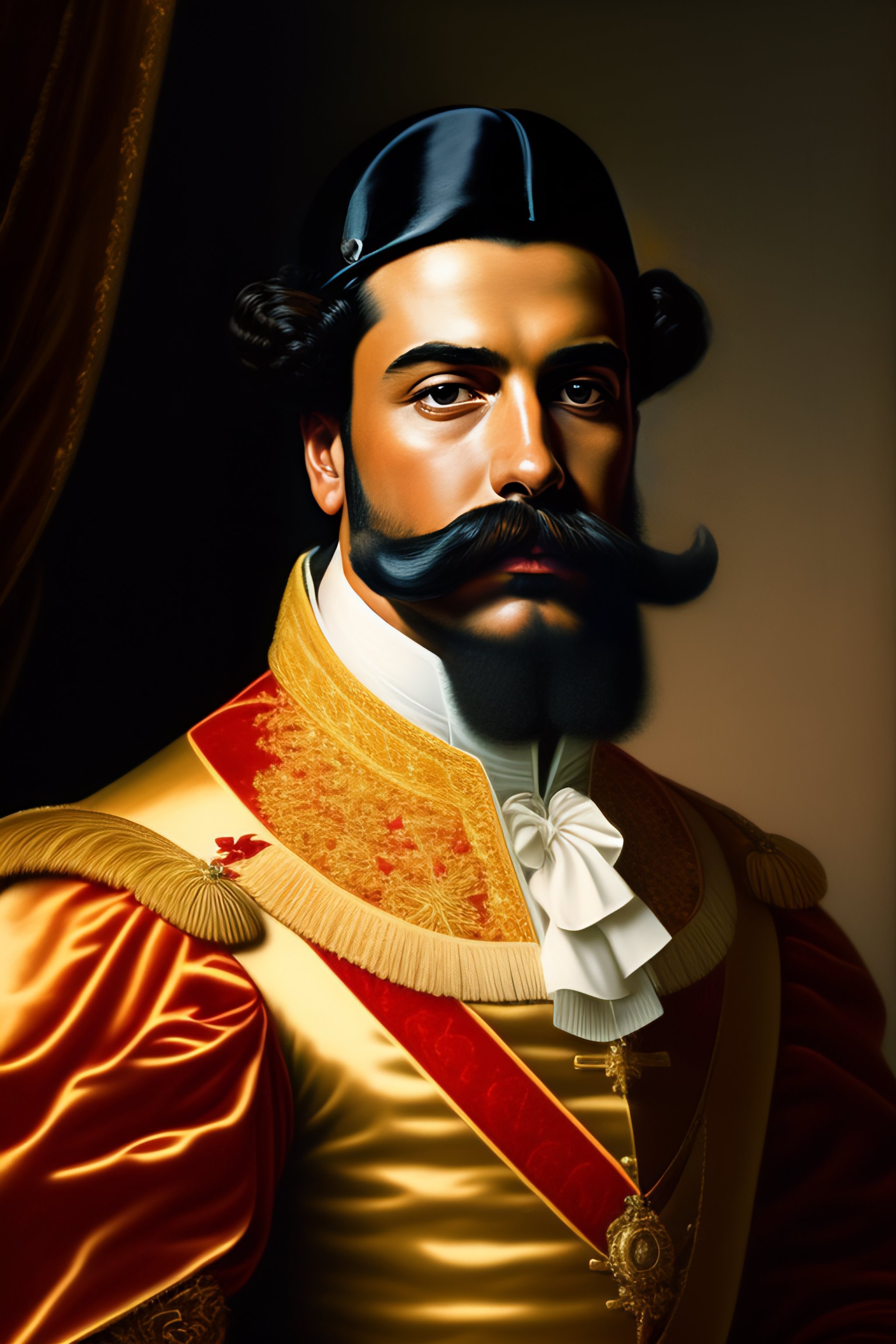 Lexica - Retrato de un señor muy adinerado con bigote fino dando un ...