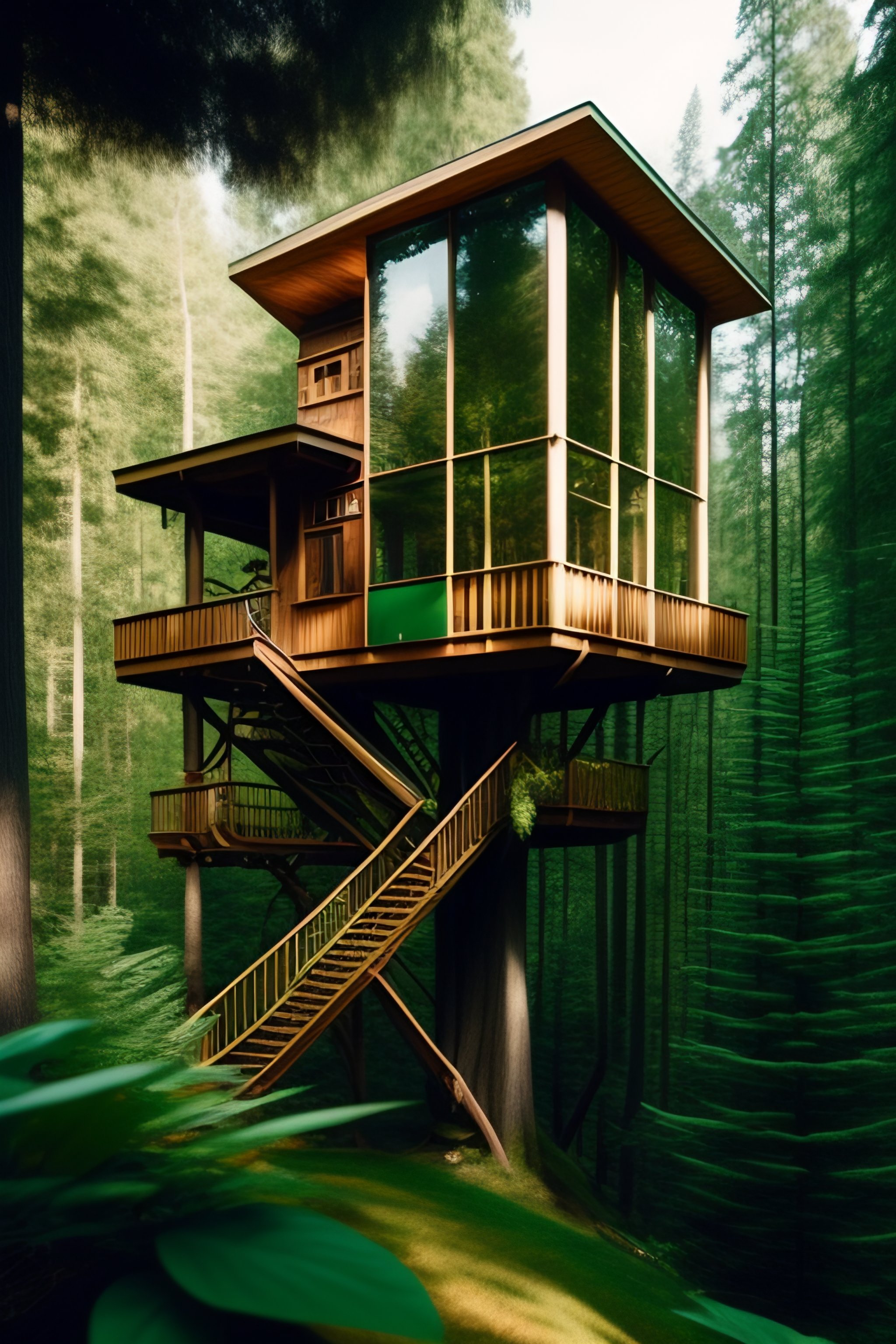 Lexica - Treehouse in lush forest, better homes and hardens magazine ...