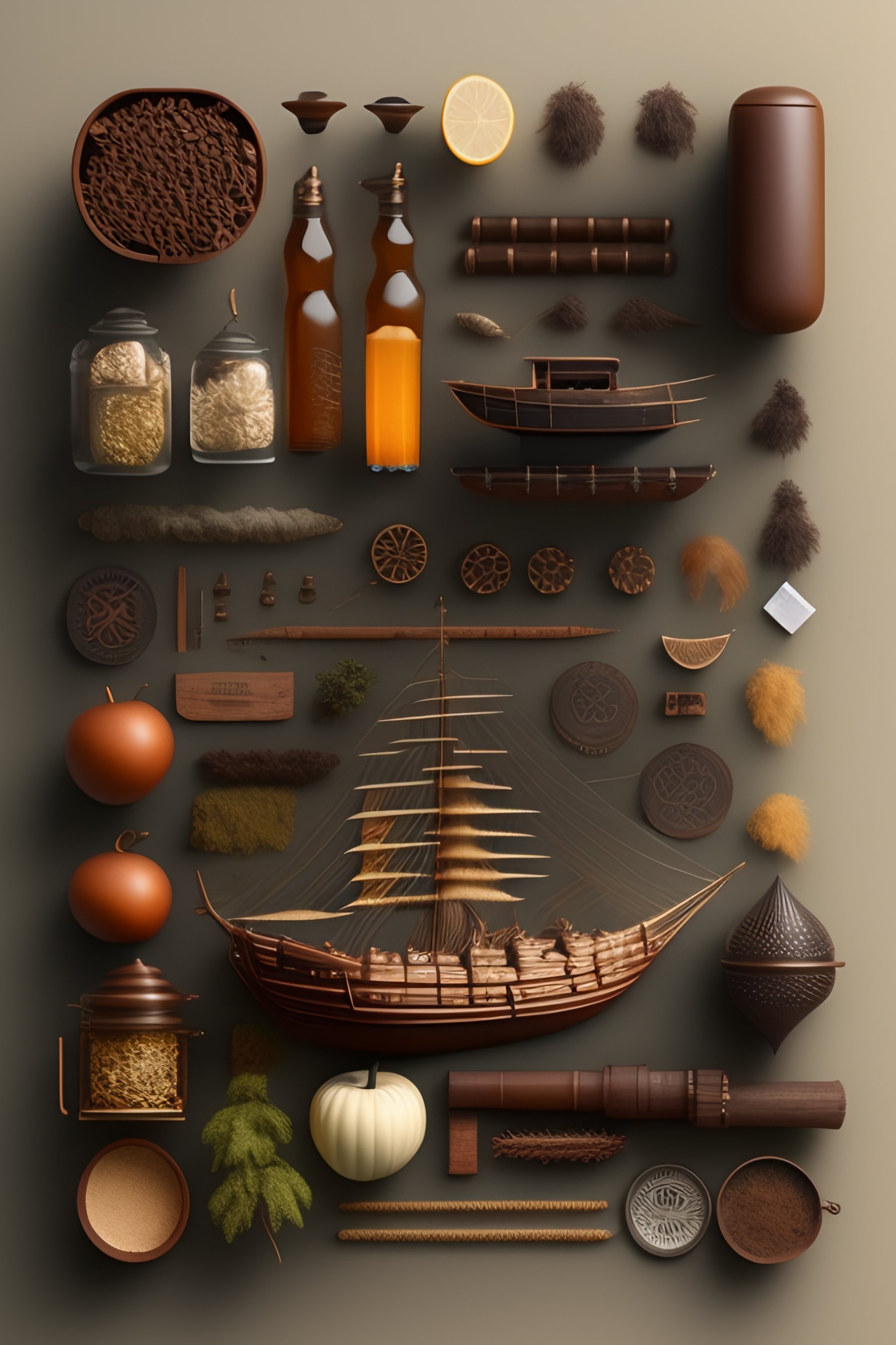 Lexica - Flying dutchman, costumes and props, knolling, knolling layout ...