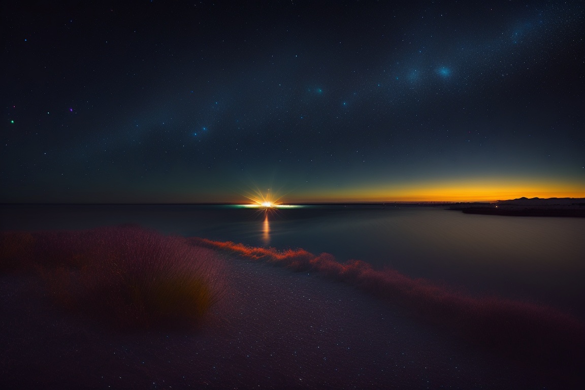 Lexica - A dark night with stars, very dark