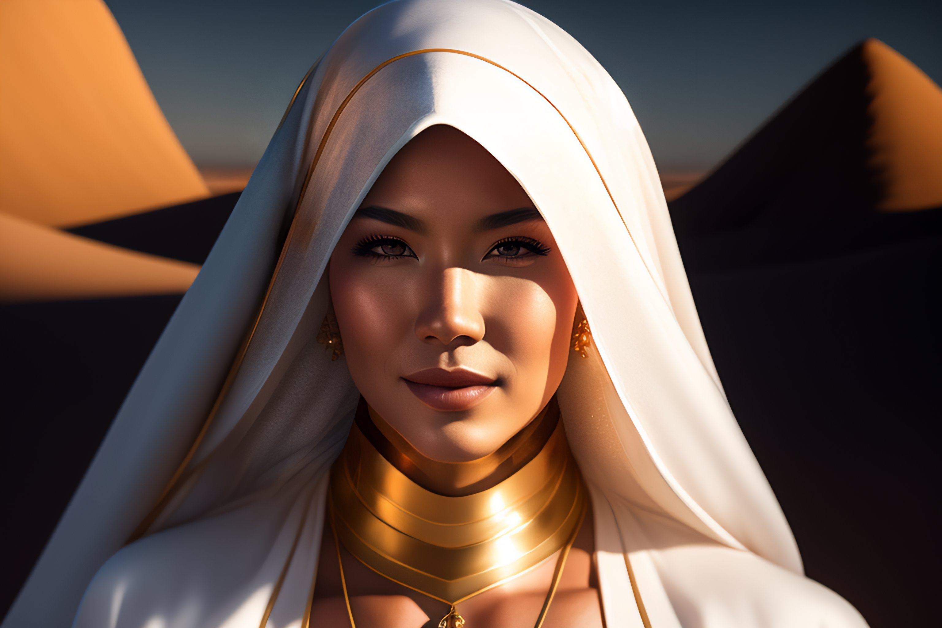 Lexica - Realistic photo of Slight smile, biracial eurasian blonde ...