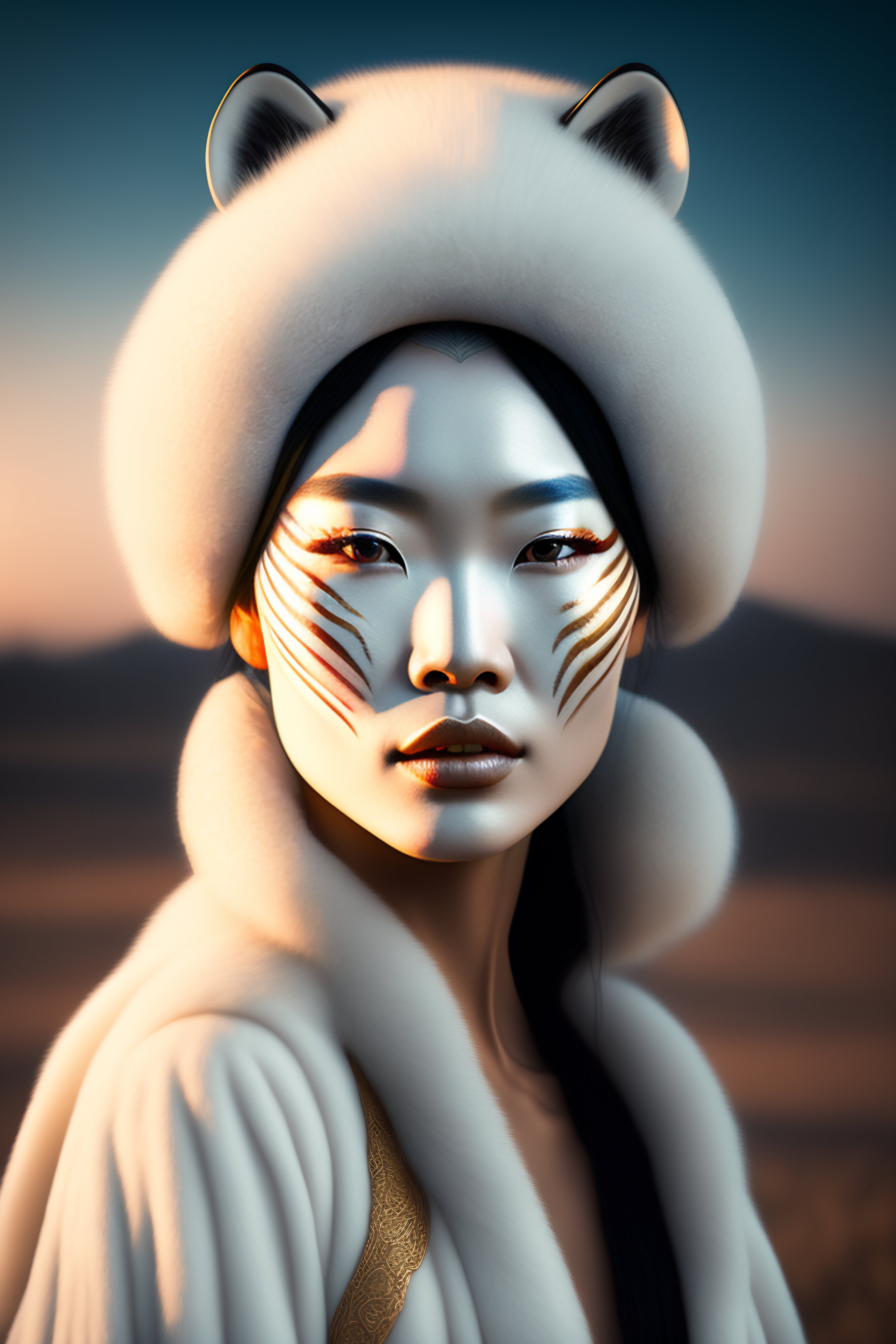 Lexica - Photographic portrait of a stunningly beautiful Japanese ...