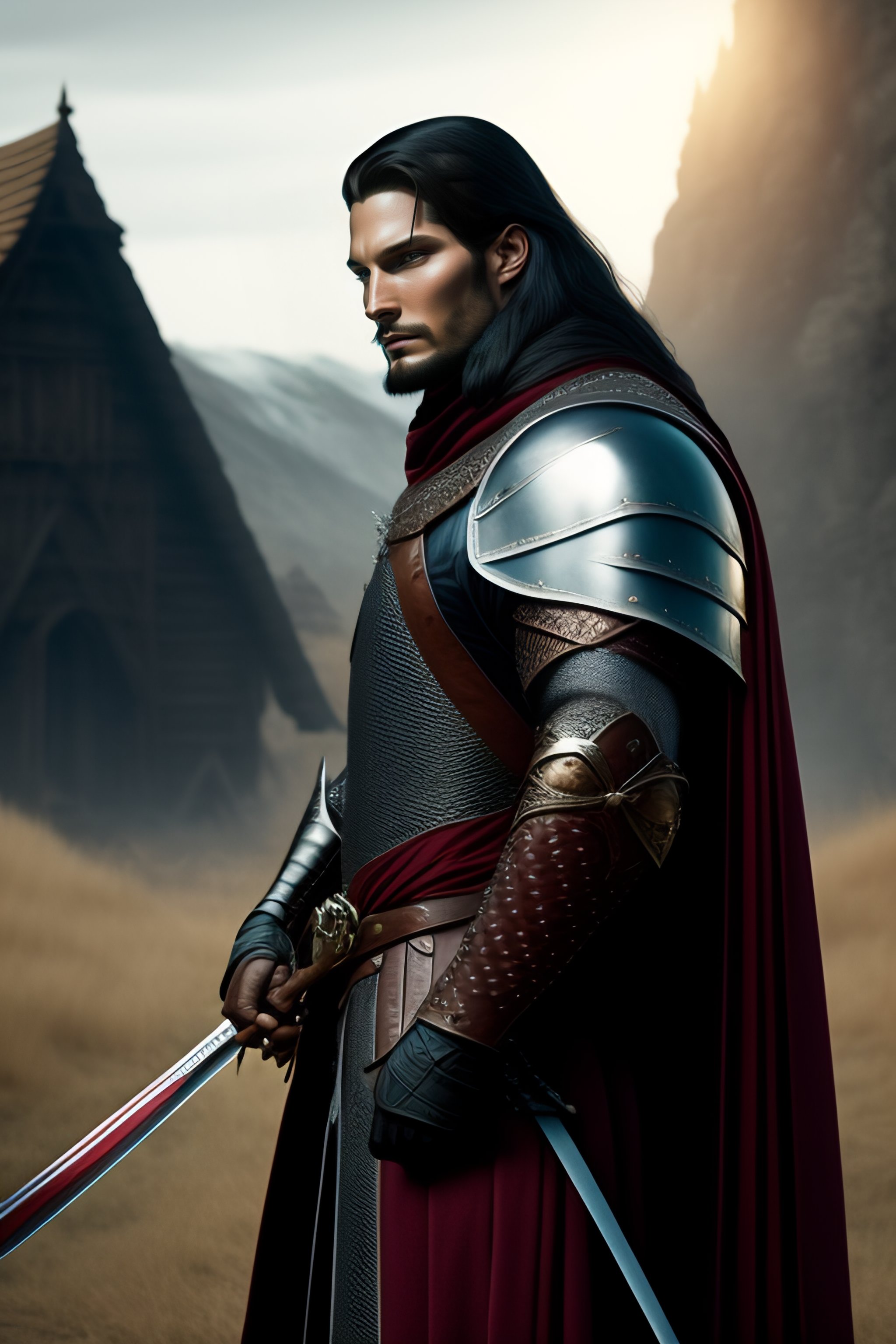 Lexica - Ben Barnes digital medieval knight witcher