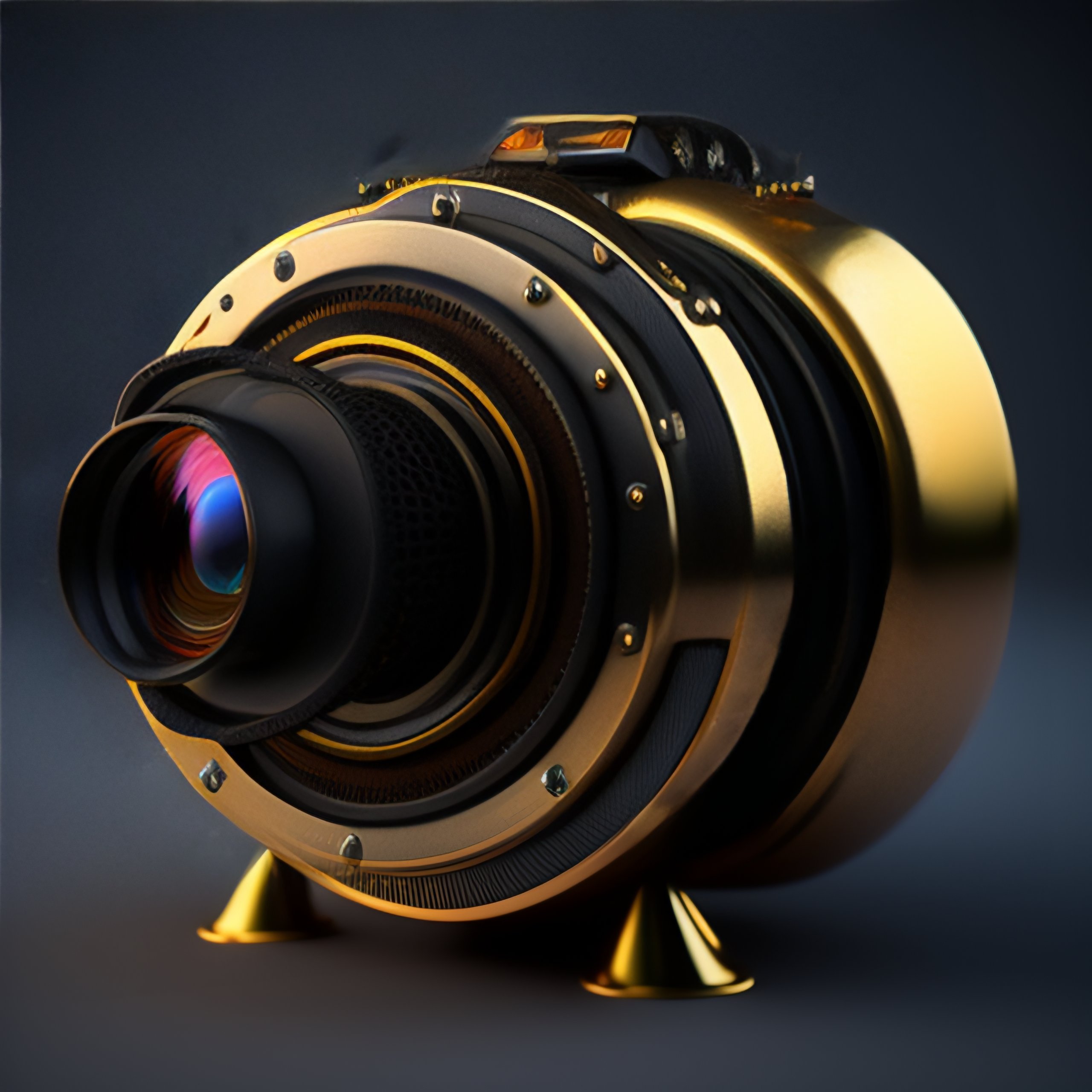 Lexica - C4D render of a monster made out of camera lenses. Lots of ...