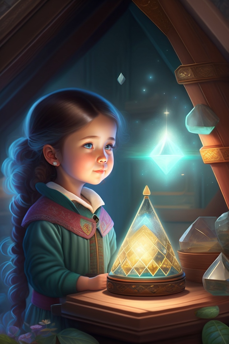 Lexica - Depict Maya, a young and imaginative girl, standing in her ...