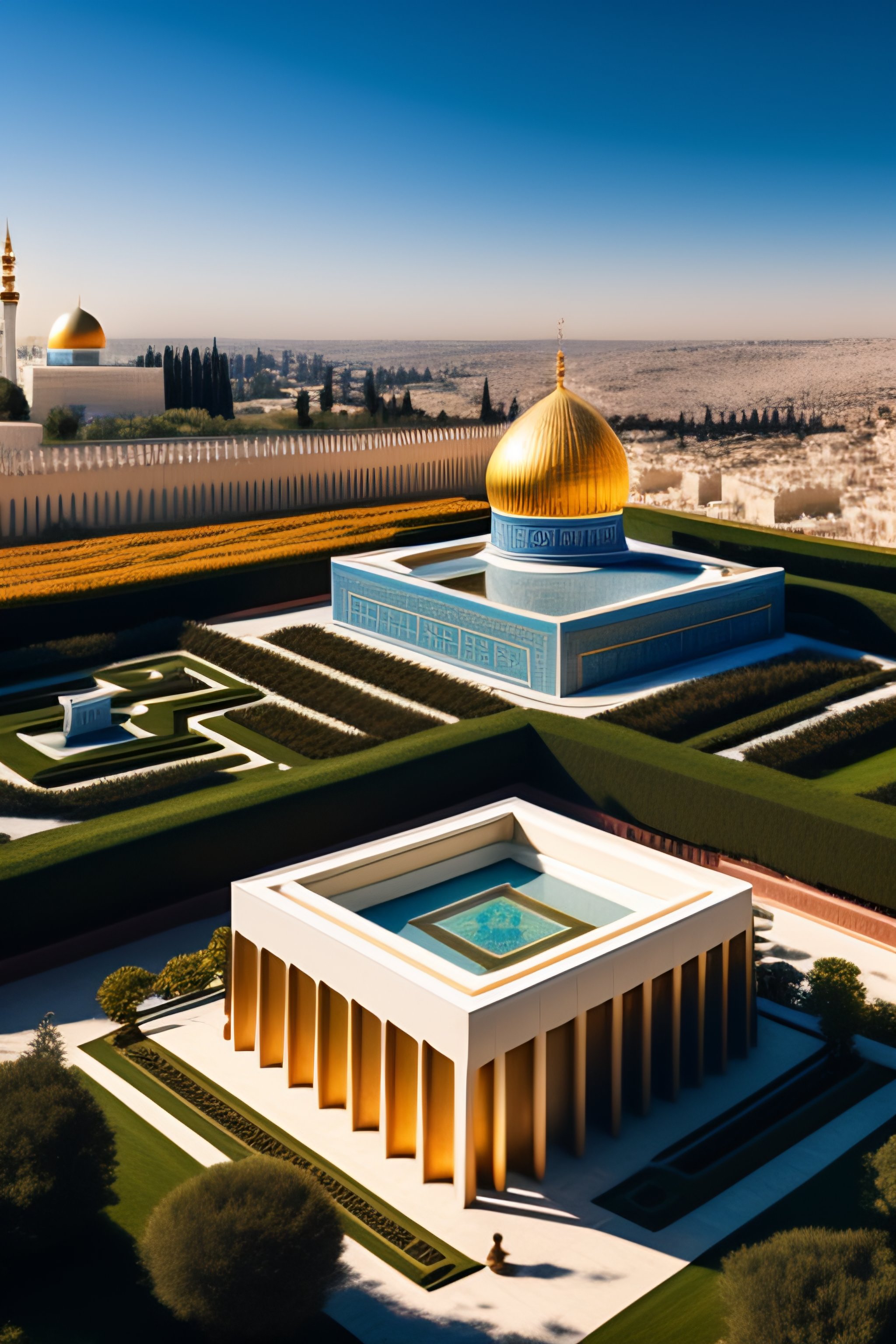 Lexica - Jerusalem temple from above genuine