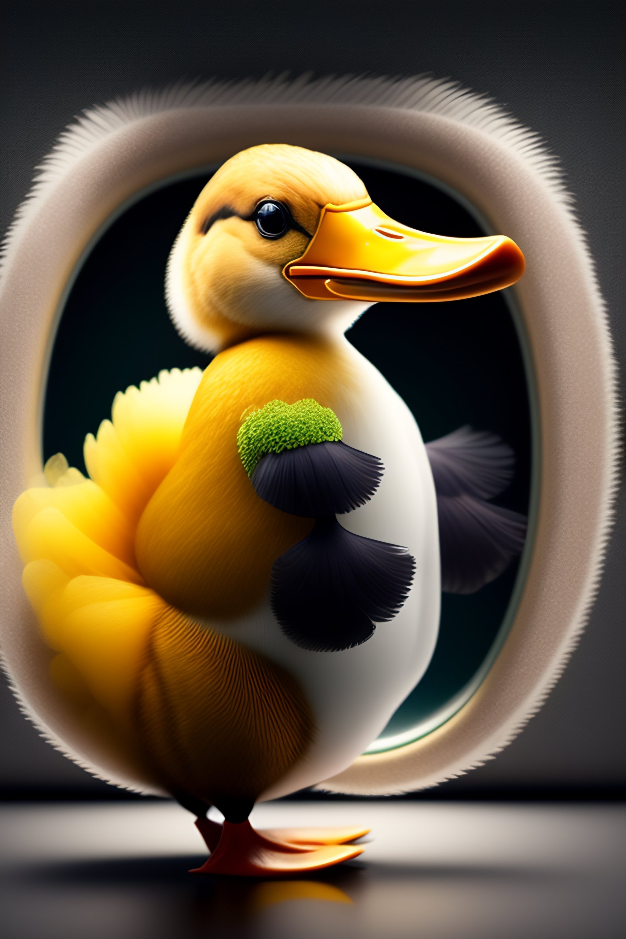 Lexica - Television shaped like a duck made out of feathers tv duck ...