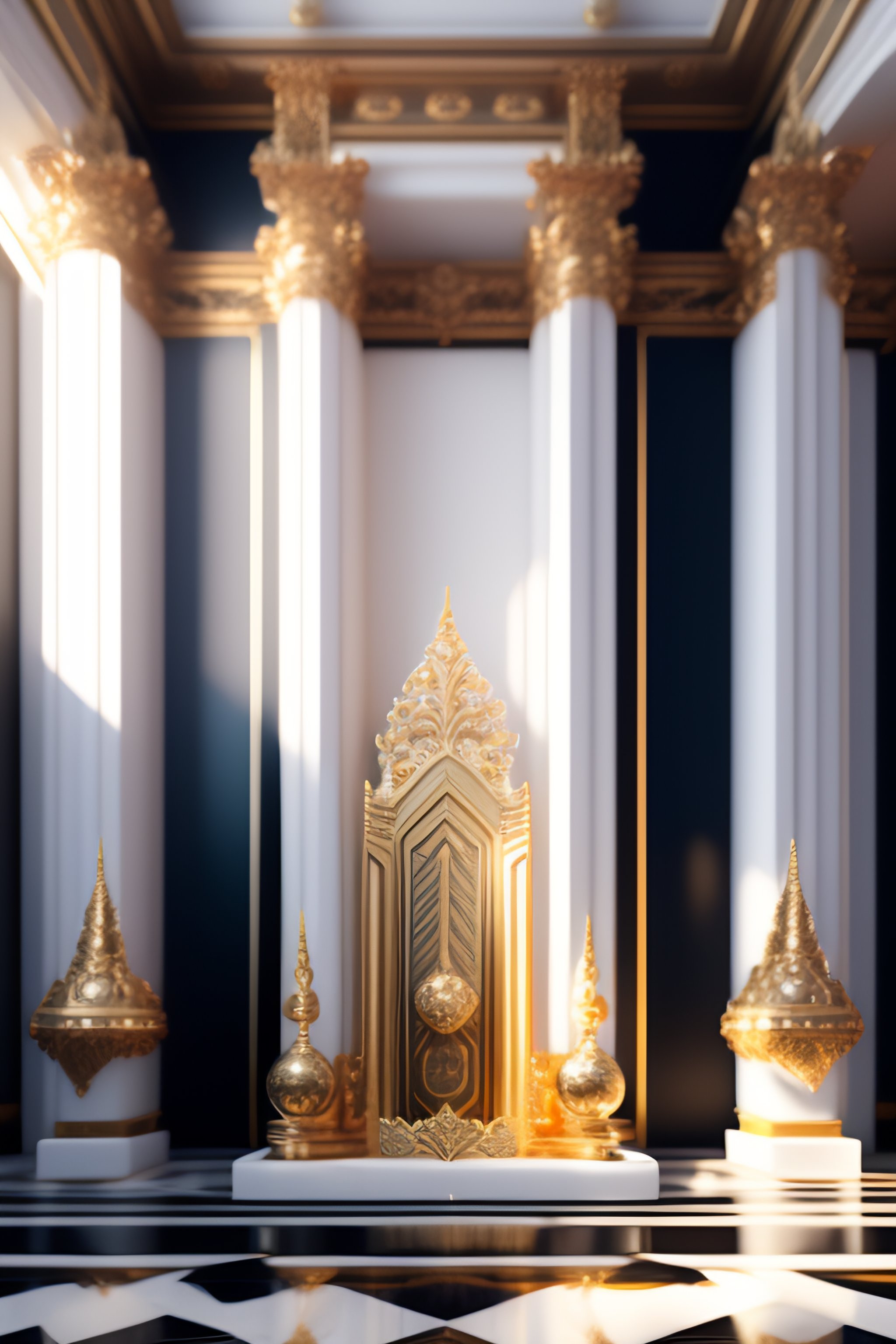 Lexica - Wide angle shot of Beautiful fantasy throne room made from ...