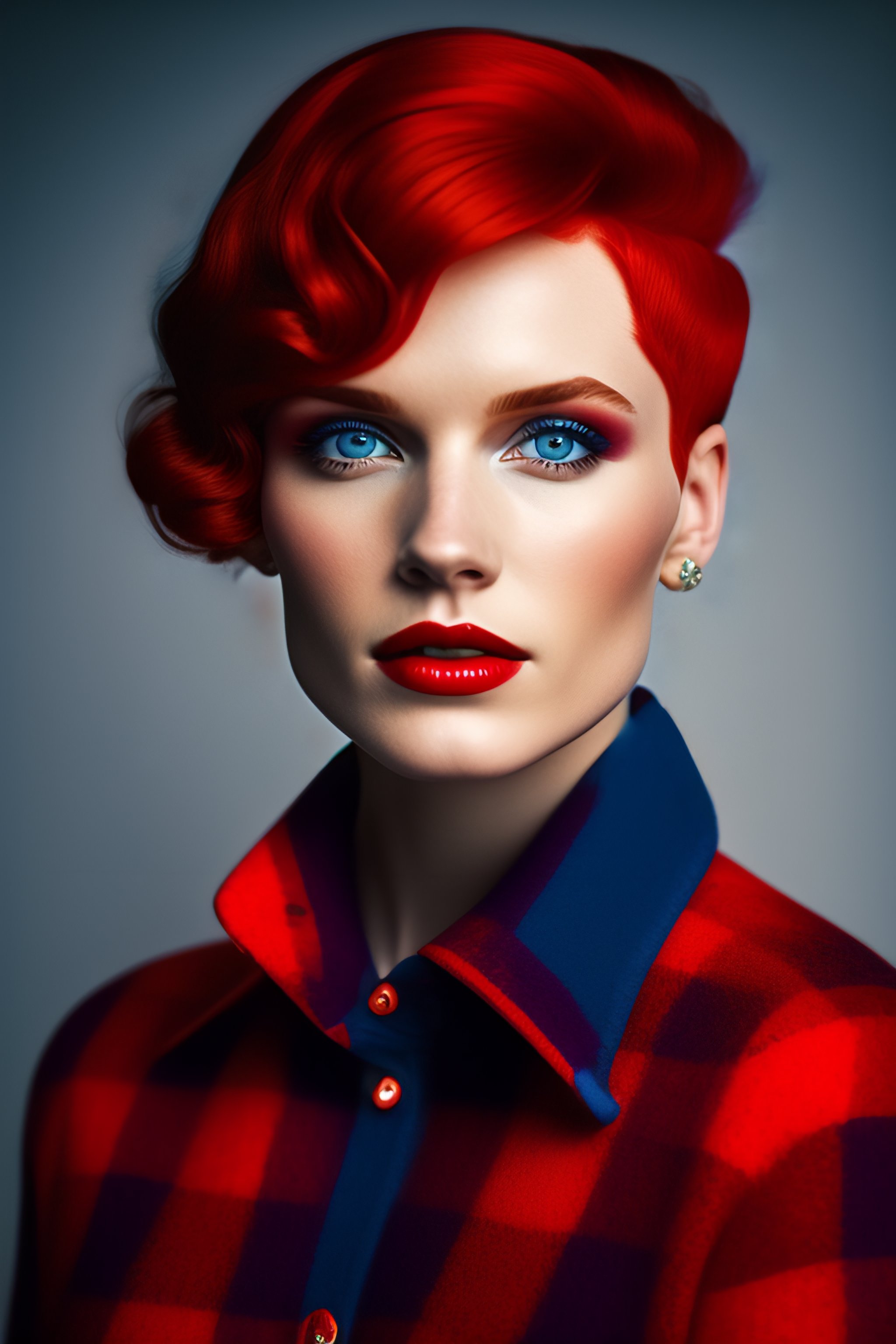 Lexica - Photograph, closeup portrait of a young pale woman with short ...