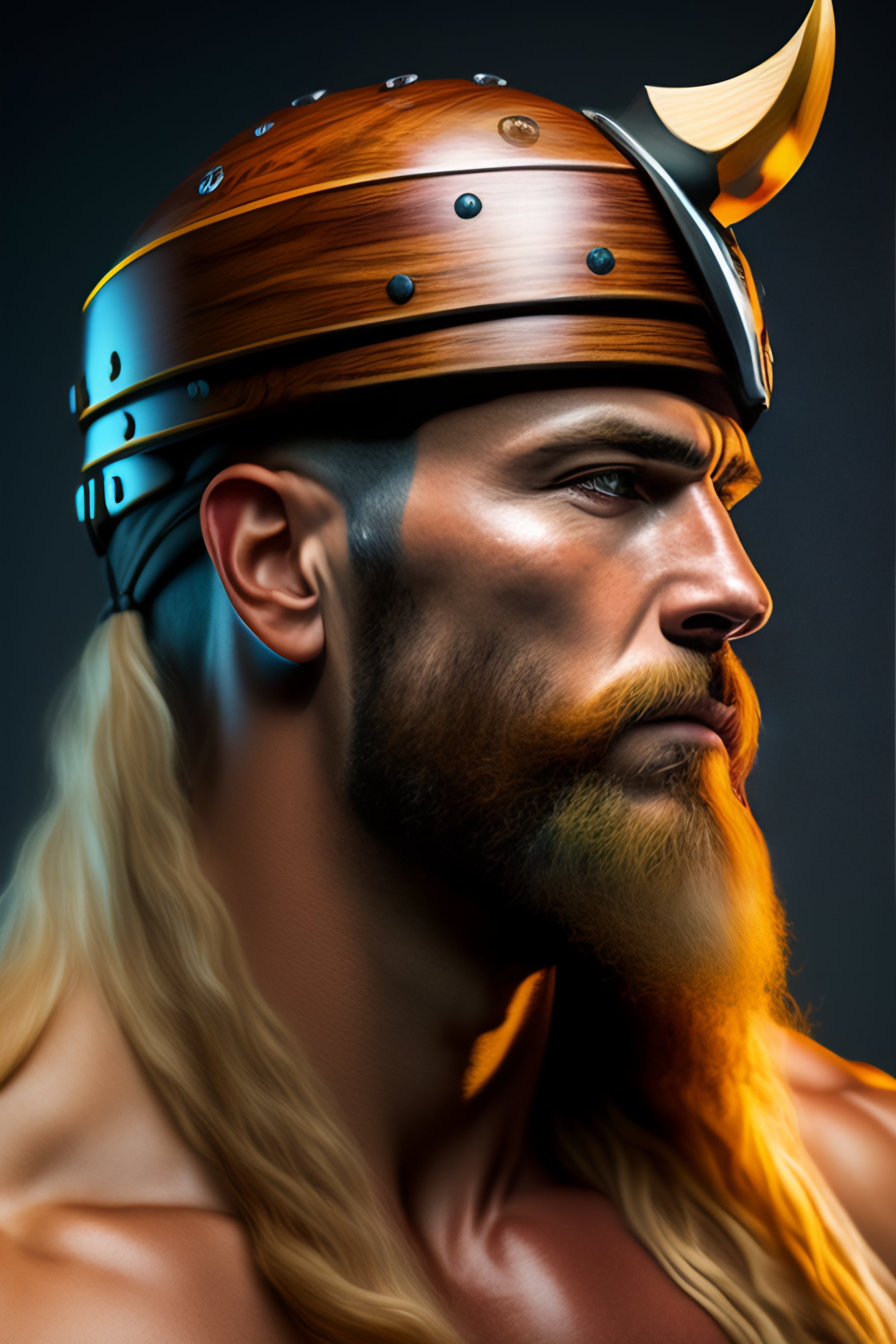 Lexica - Viking one eye scar, axe, woods