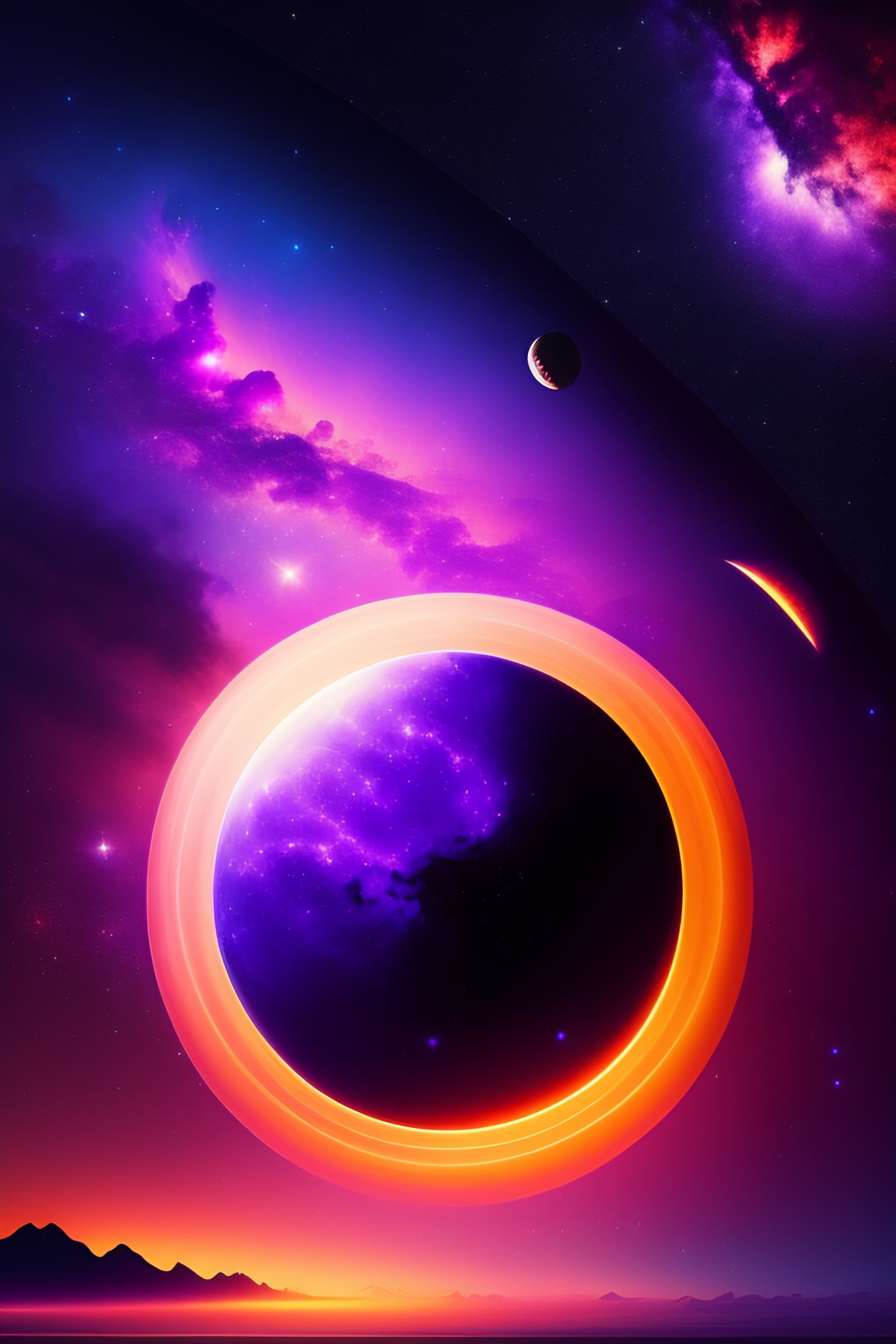 Lexica - A fantastic space scene, in a magnificent planet, detectives ...