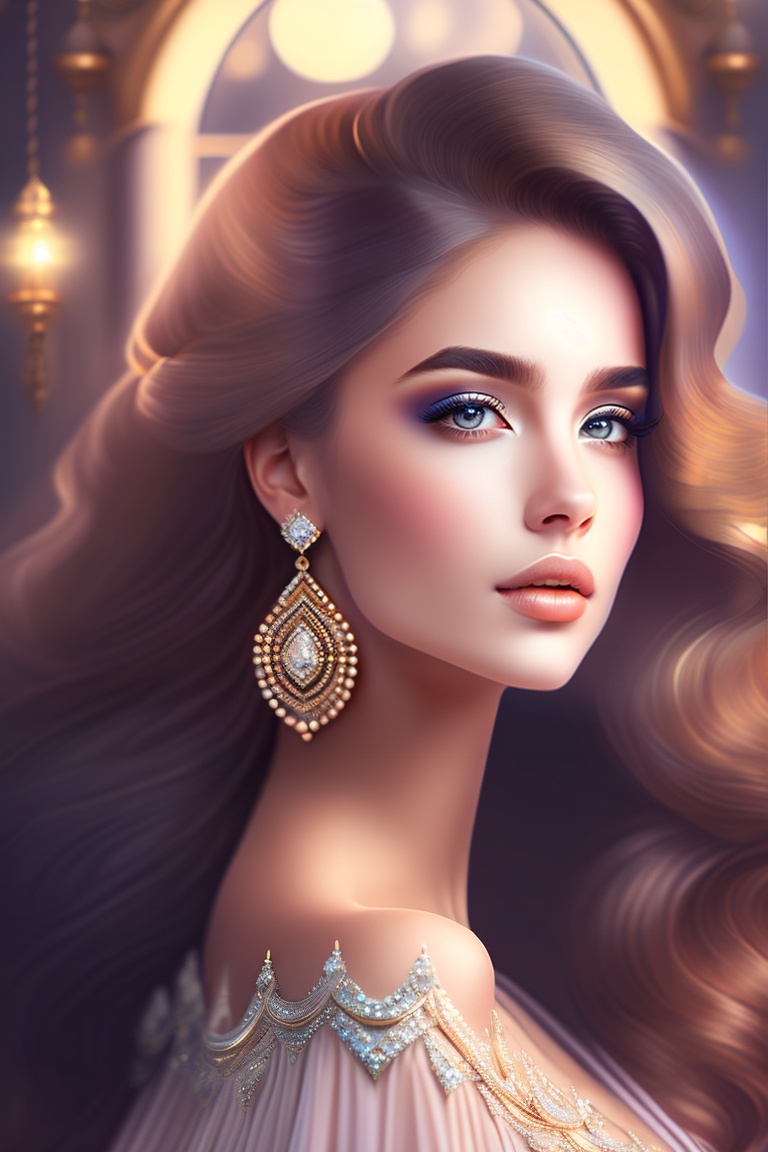 Lexica - Incredibly beautiful girl, a goddess with lush hair and ...