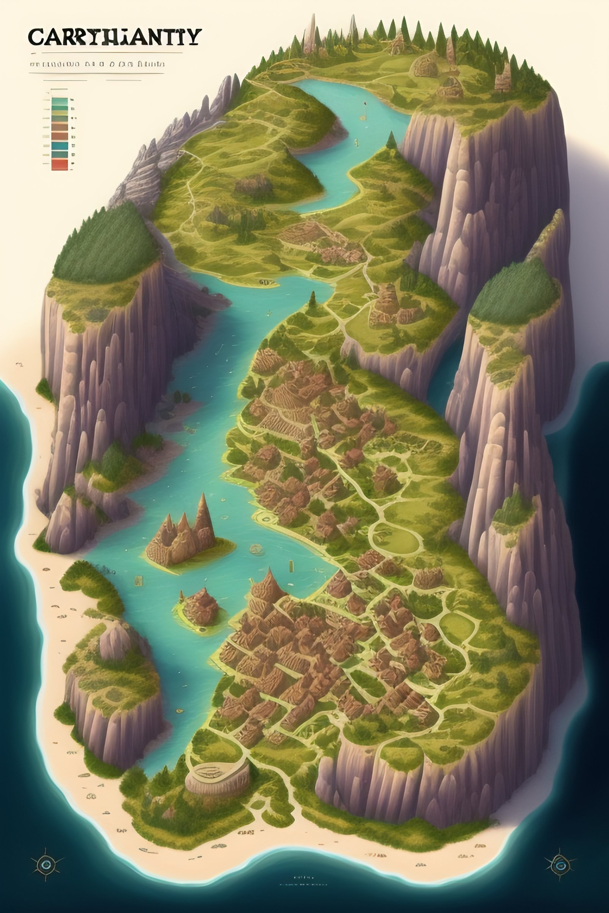 Lexica - Cartographer map, country , tabletop map, cities, towns, caves ...