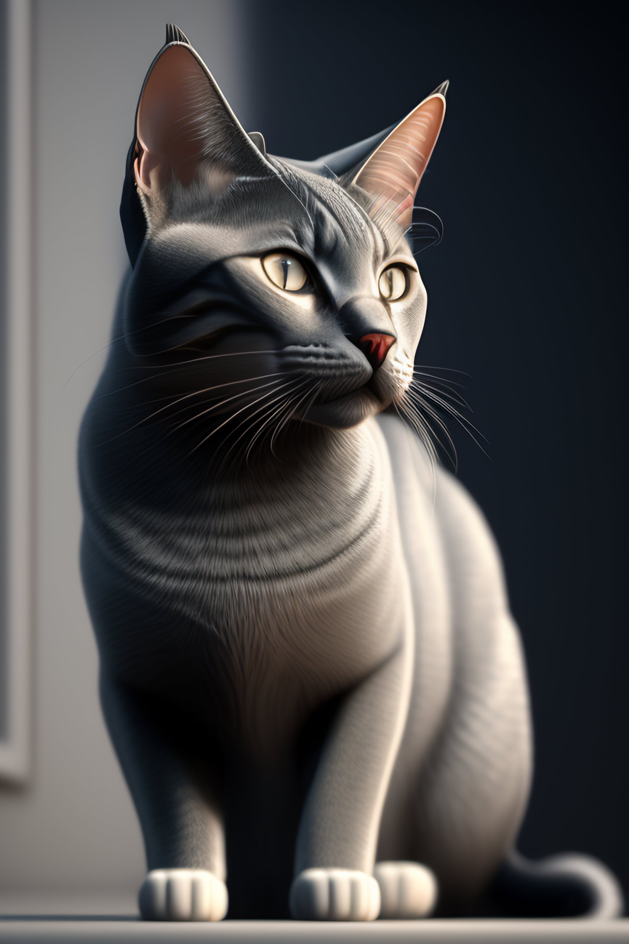 Lexica - A gray cat unreal engine, octane render, trending on ...