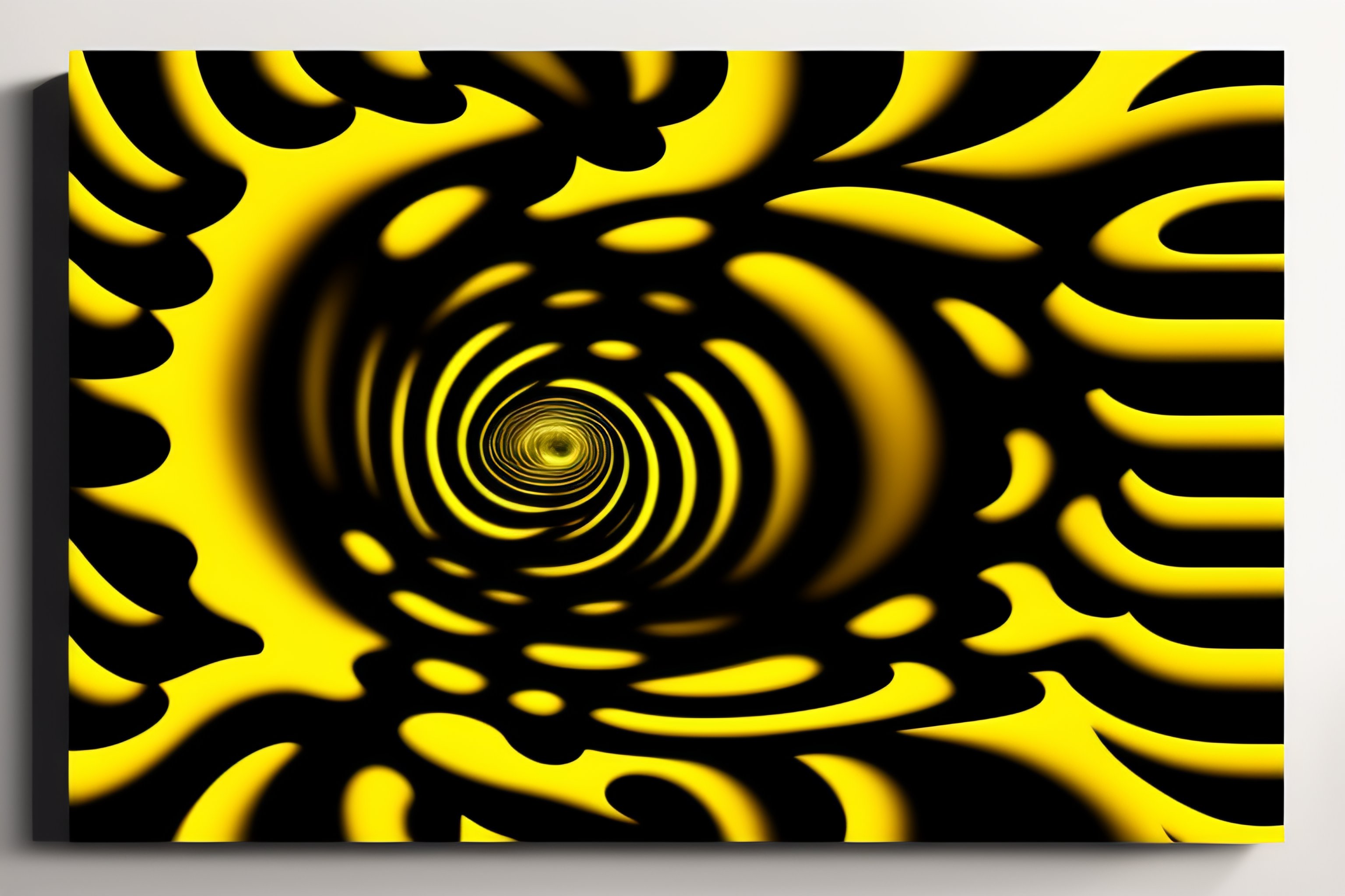 Lexica - 7d black yellow abstract optical illusion design