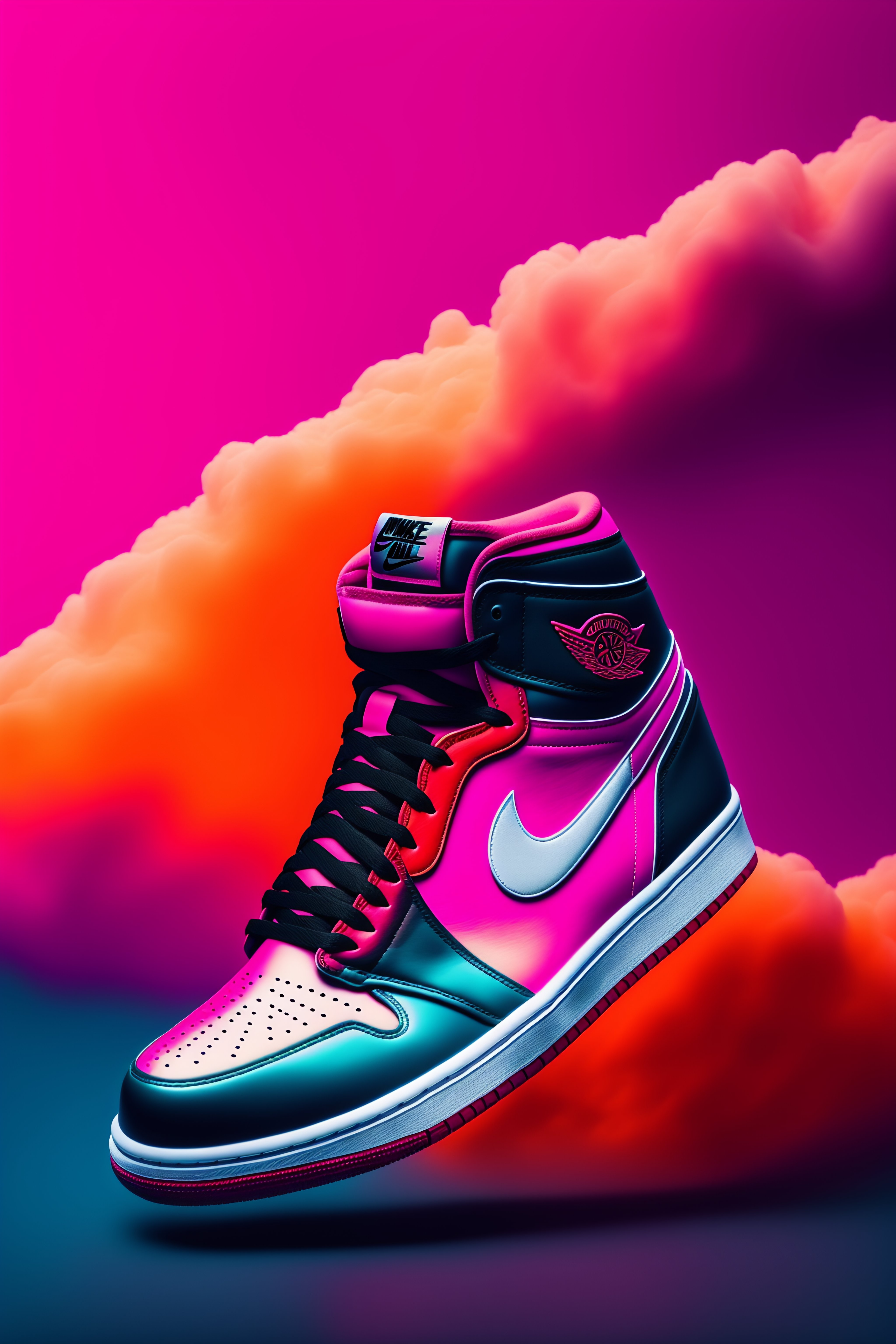 Lexica - Nike jordan 1 "chicago" colorway, pink cloud background
