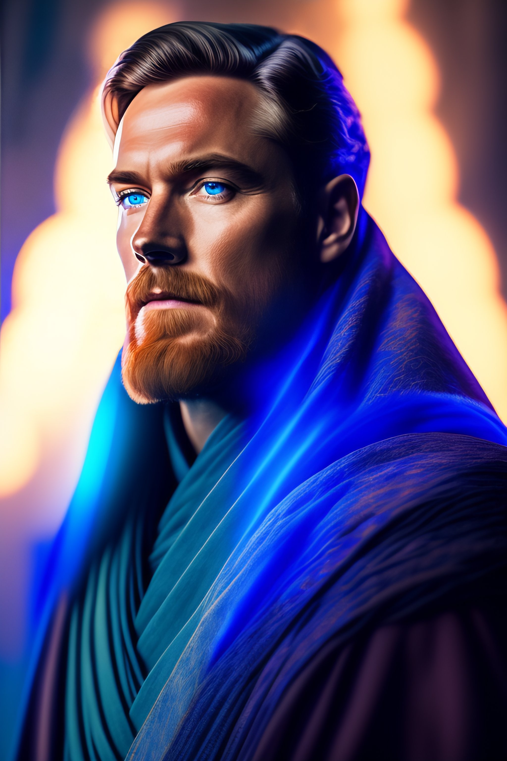 Lexica - A portrait of the ghost of obi - wan, as a digital photograph ...